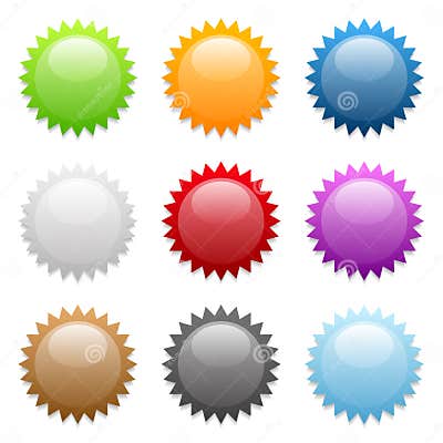 Round sticker icons stock vector. Illustration of circle - 4868857