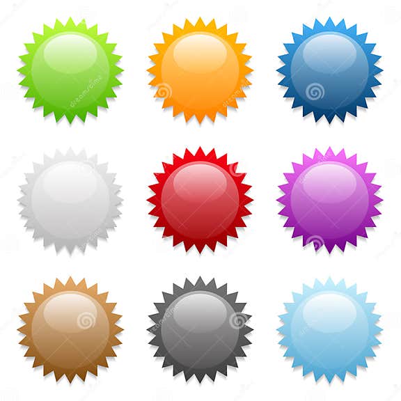 Round sticker icons stock vector. Illustration of circle - 4868857