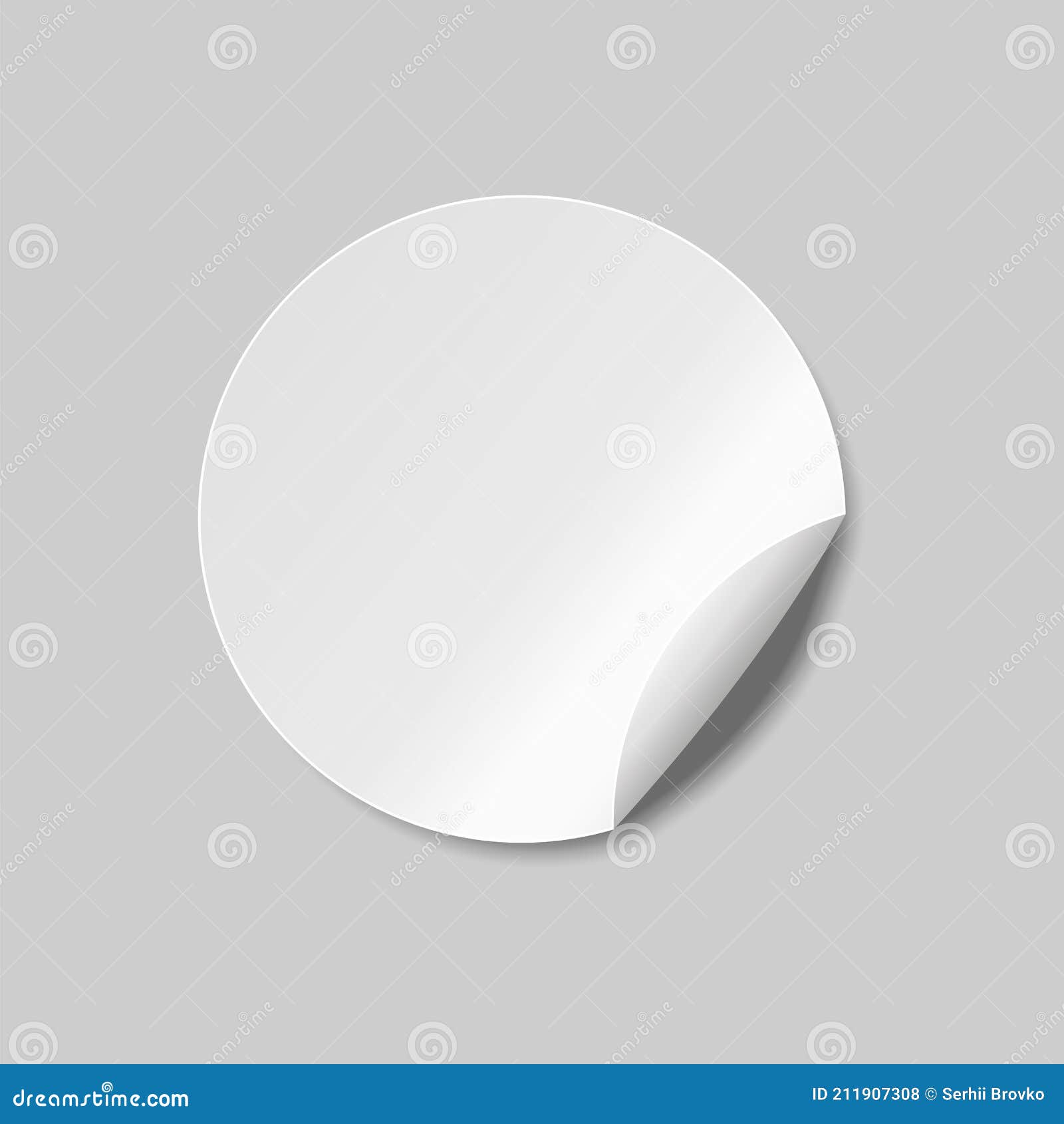 Round Sticker. Round Peel Off Paper Sticker with Shadow. Isolated on ...