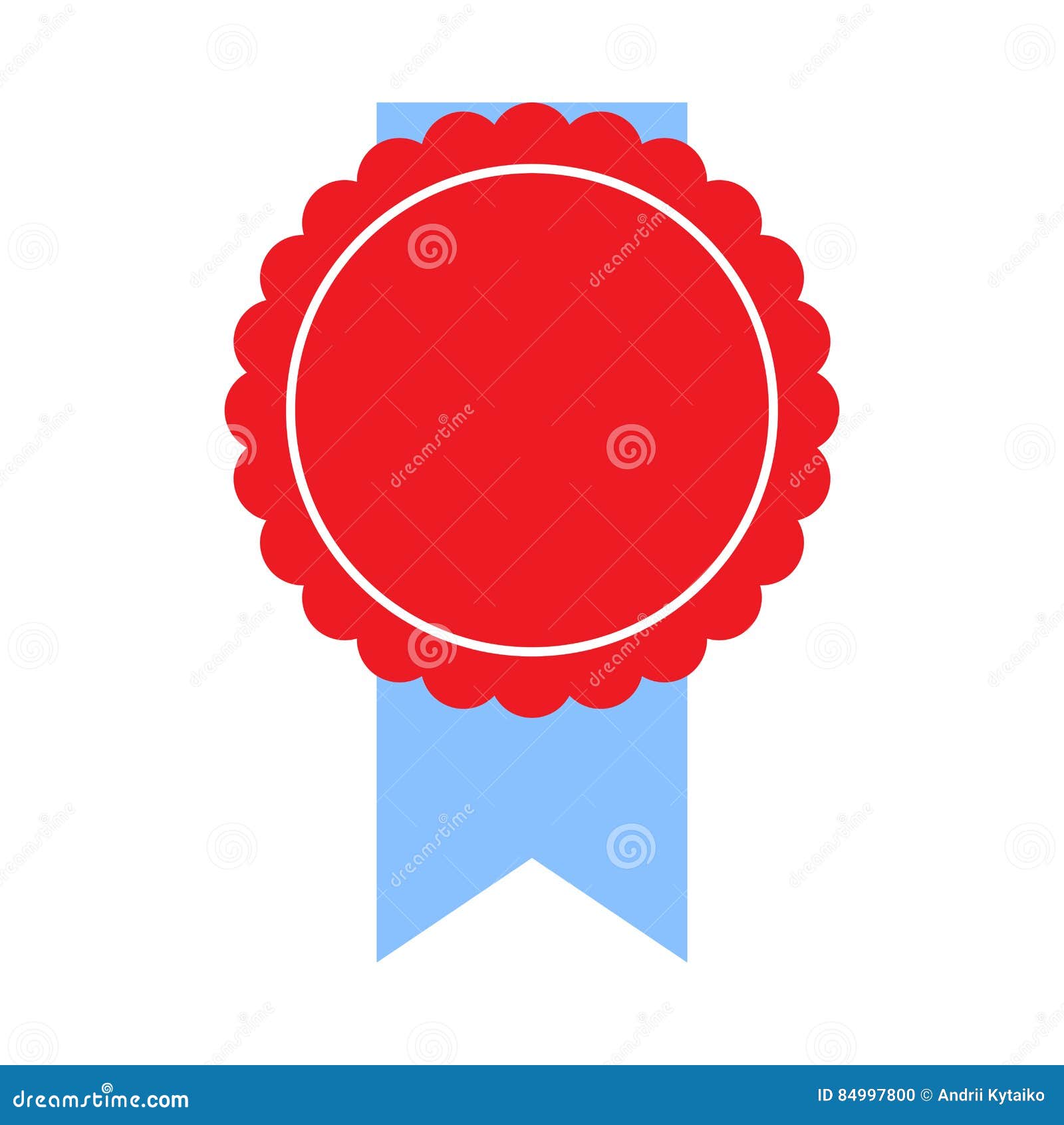 Round Sticker with Ribbon Vector Stock Vector - Illustration of quality ...
