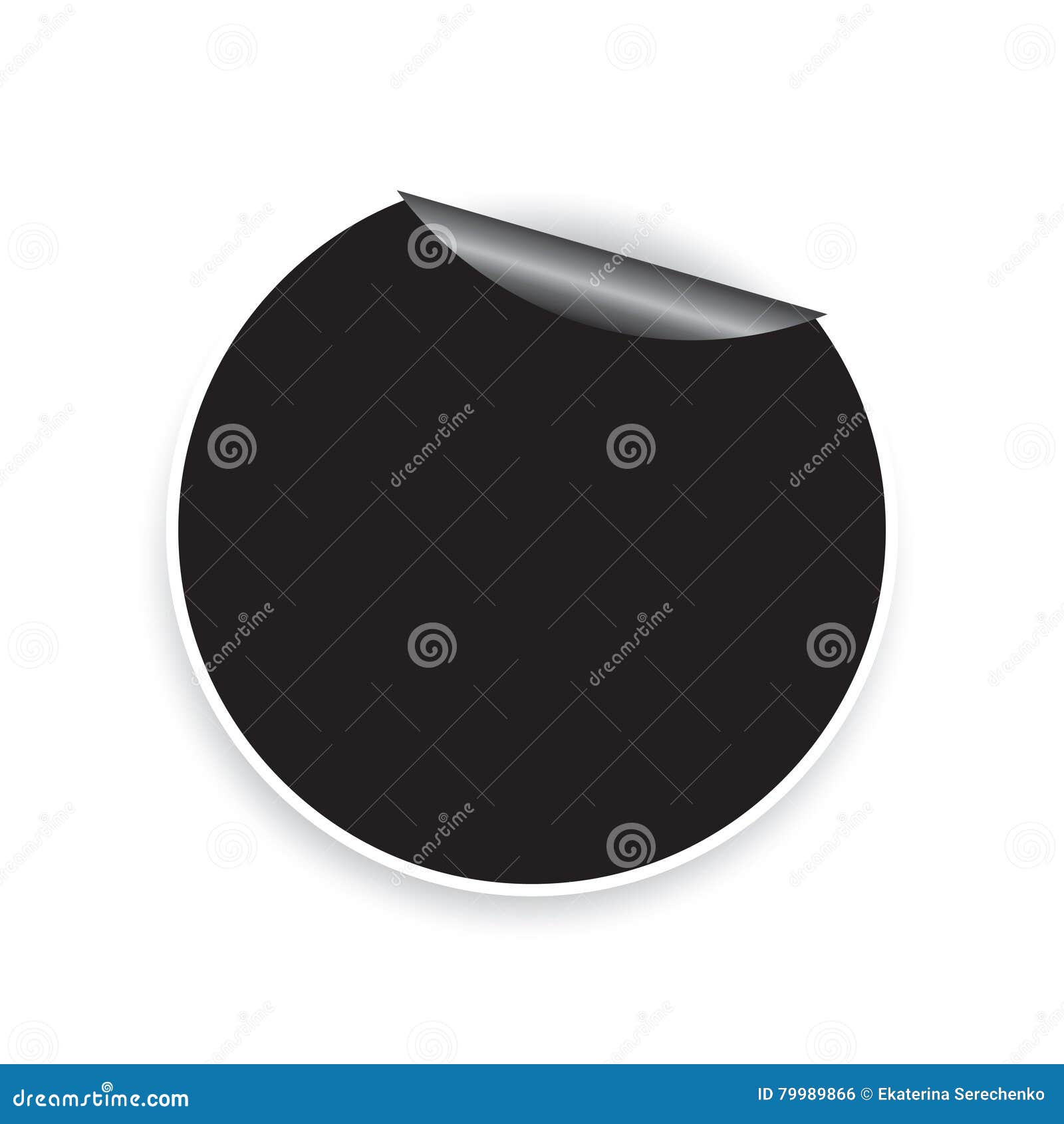 Round Sticker Vector Illustration Stock Vector - Illustration of peel ...