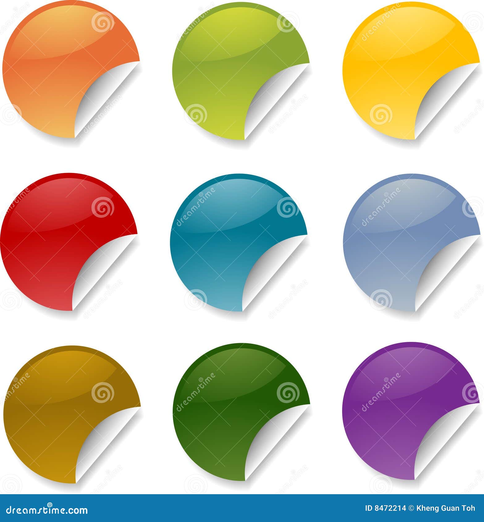 Round stickers stock illustration. Illustration of blue - 8472214