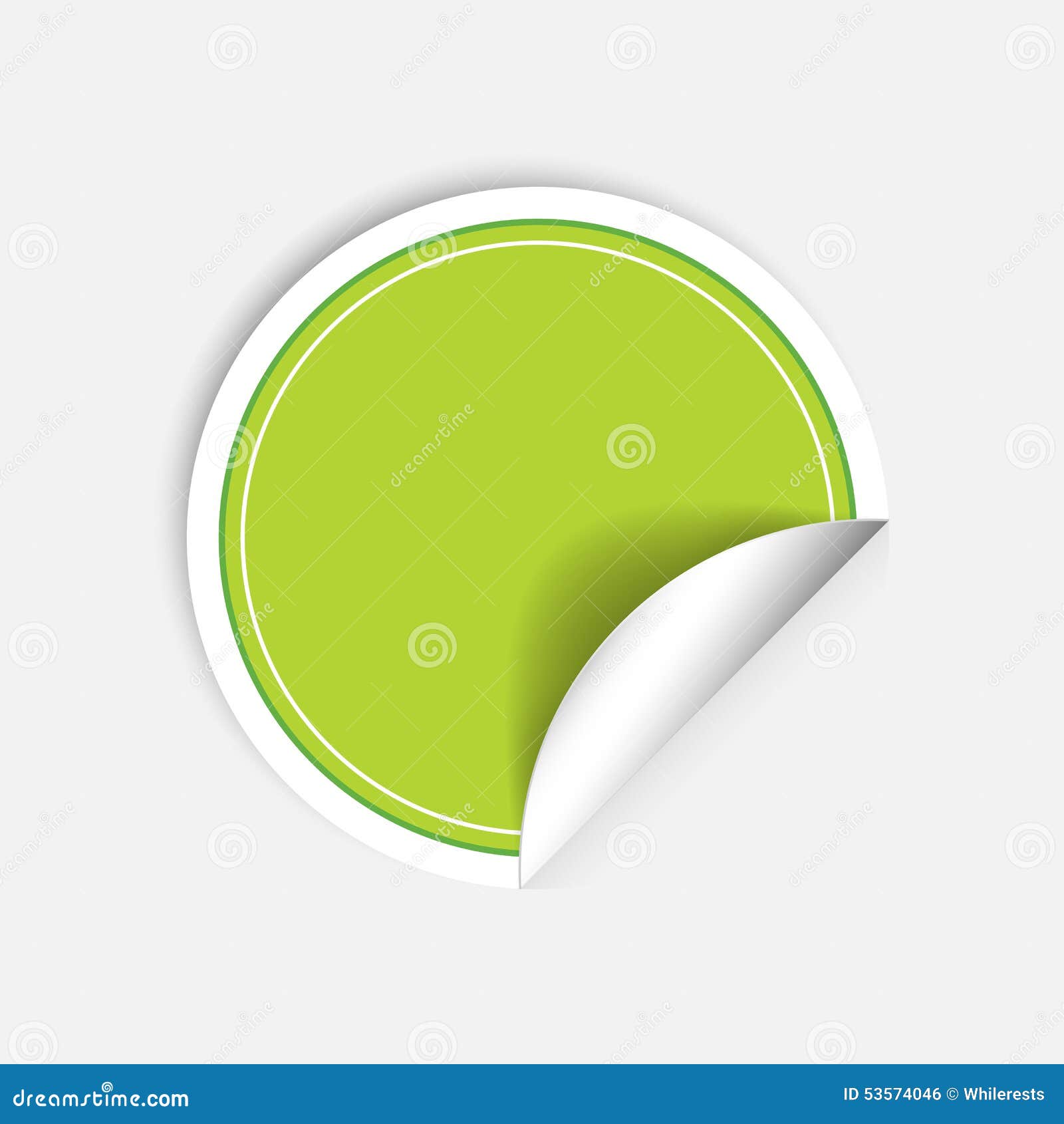 Round Stickers with Curled Edge Isolated on White Stock Illustration ...