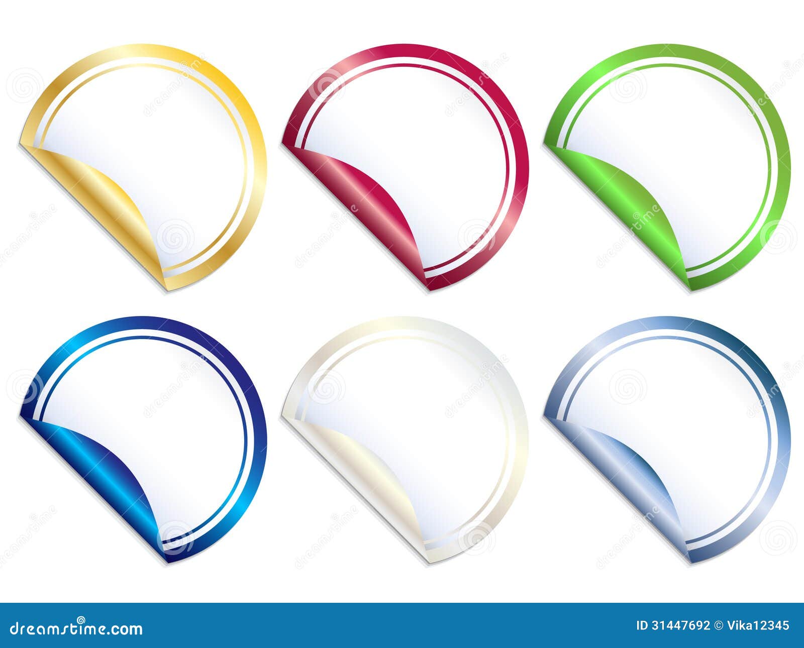 Round stickers stock vector. Illustration of shiny, retail - 31447692