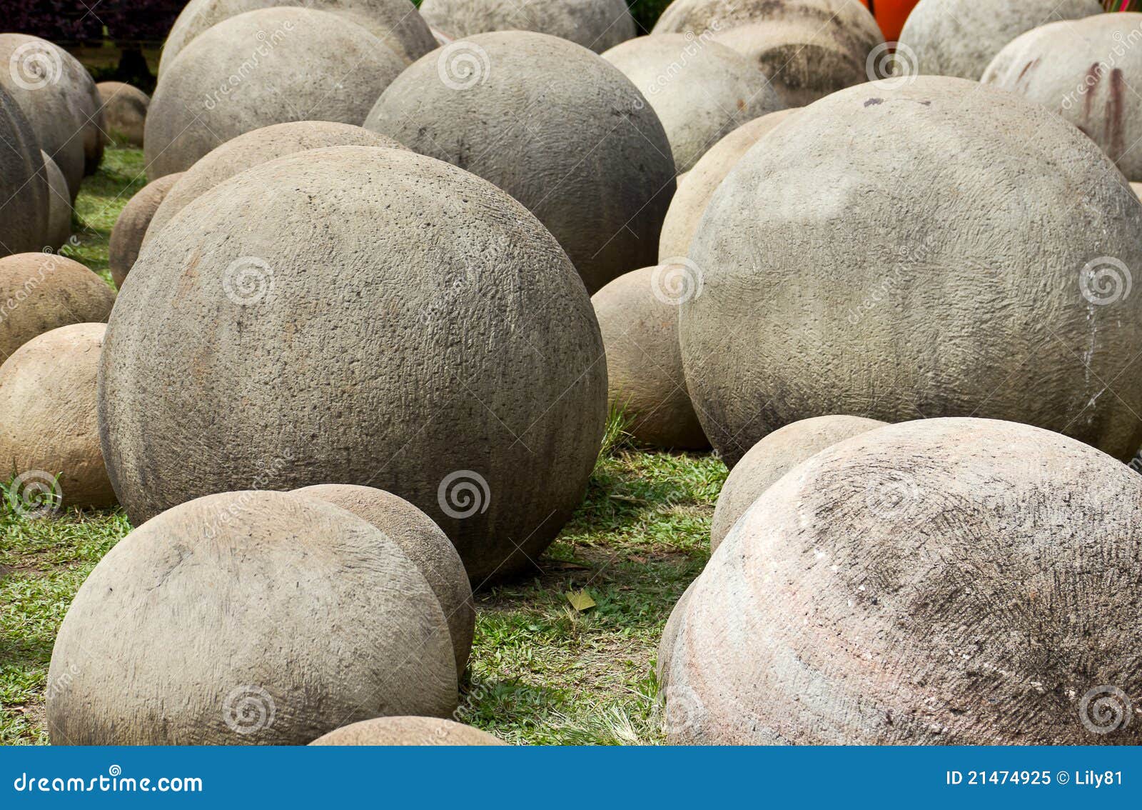 Round stones stock image. Image of landscape, garden - 21474925