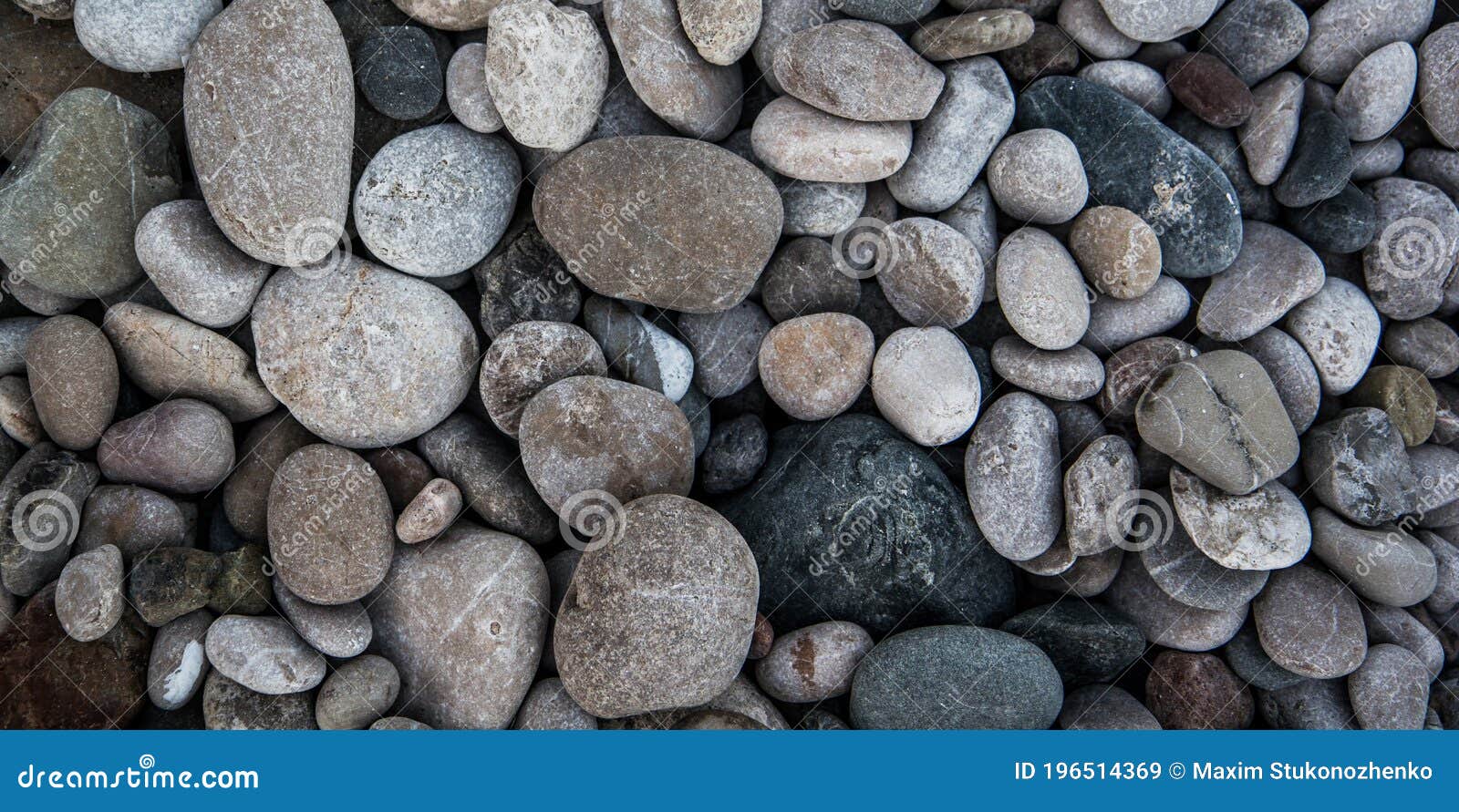 Background of Round and Oval Stones without Sharp Edges. Stone Texture ...