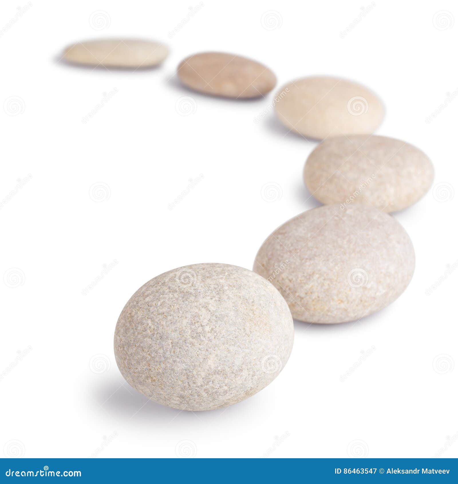 Round Stones Isolated on White Abstract Background Stock Image - Image ...