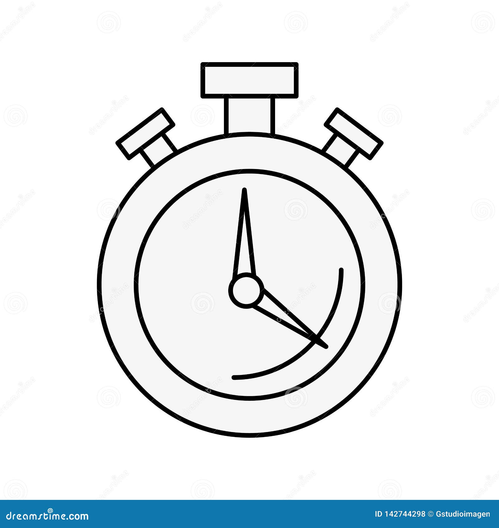 Round Stopwatch Timer Hour Countdown Stock Vector - Illustration of ...