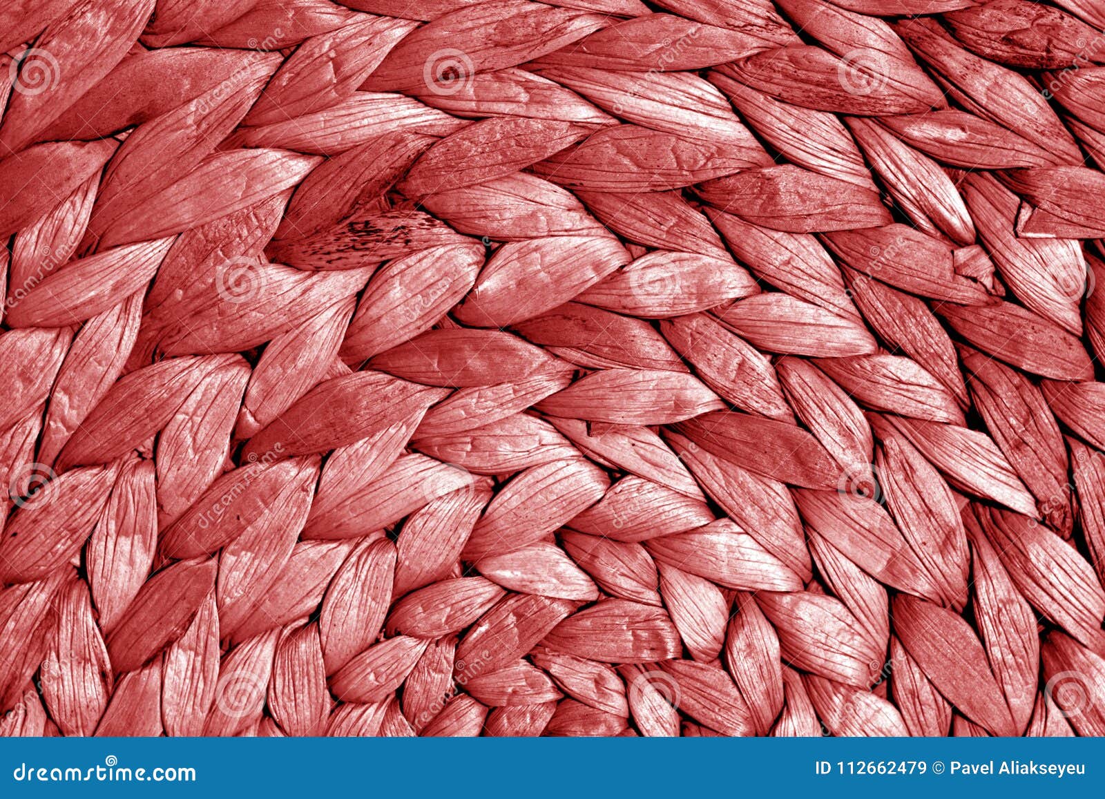 Round Straw Mat Texture in Red Tone. Stock Image - Image of natural ...