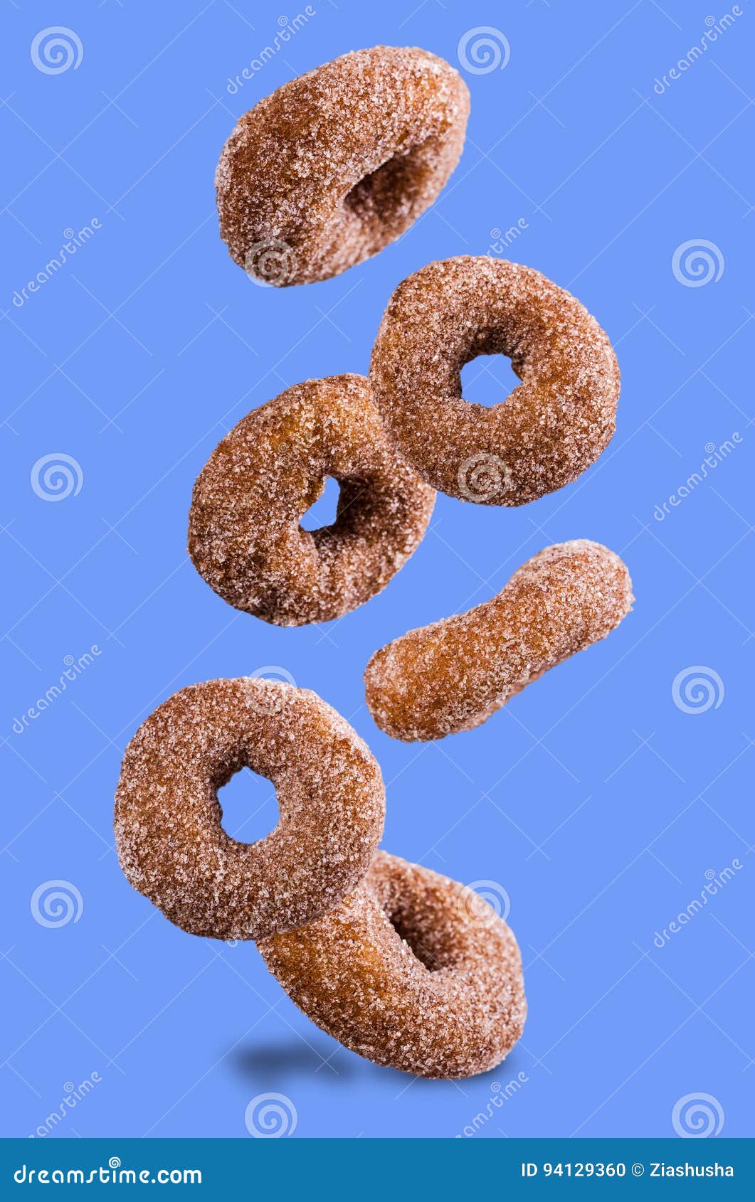Round sugar donuts stock photo. Image of homemade, bake - 94129360