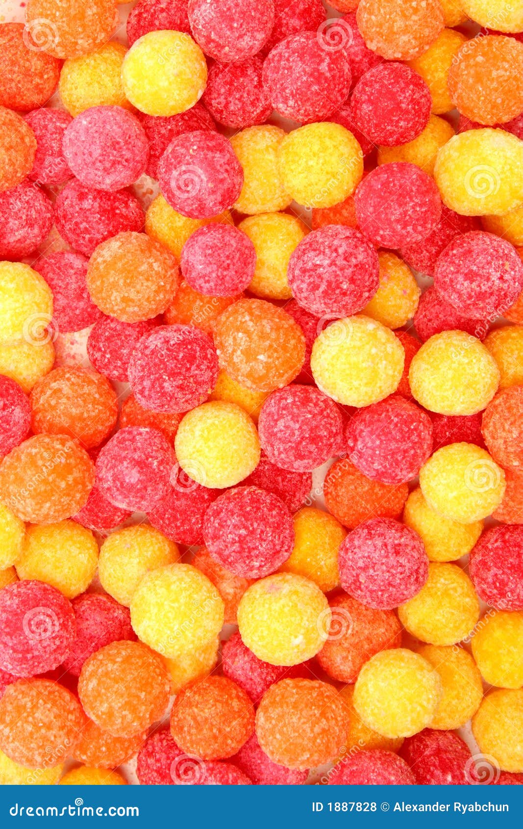 Round Sugar Sweets of Red and Yellow Color Stock Photo - Image of stack ...