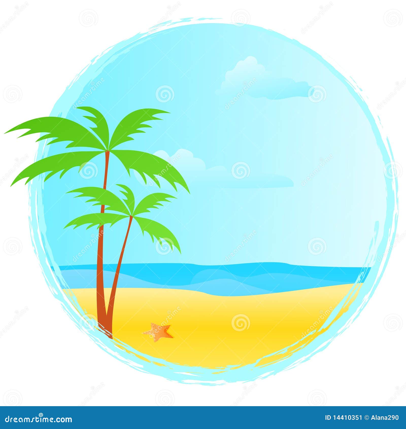 Round summer banner stock vector. Illustration of design - 14410351