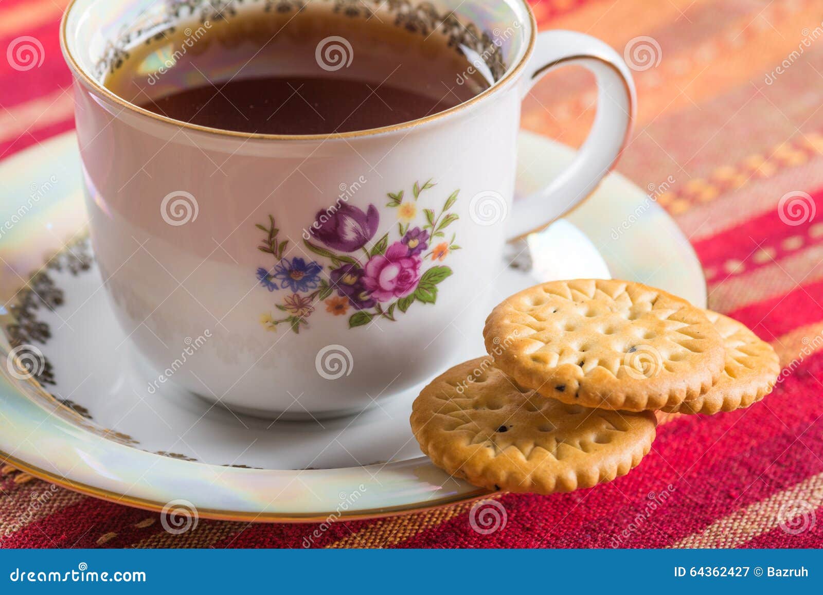 Sweet biscuits with tea stock image. Image of eating - 64362427