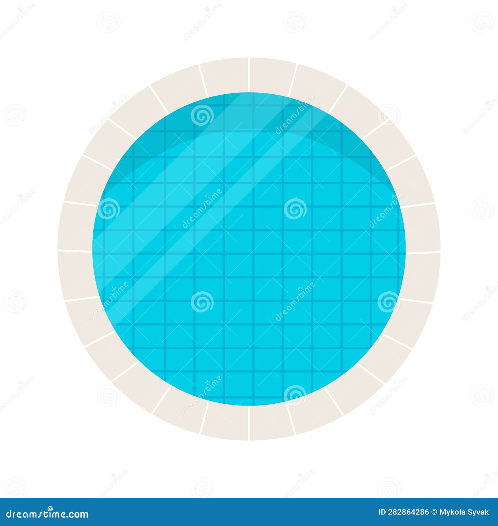Round Swimming Pool stock vector. Illustration of water - 282864286
