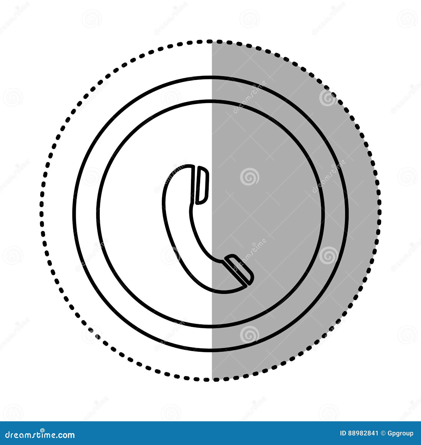 Round Symbol Communication Phone Talk Icon Stock Illustration ...