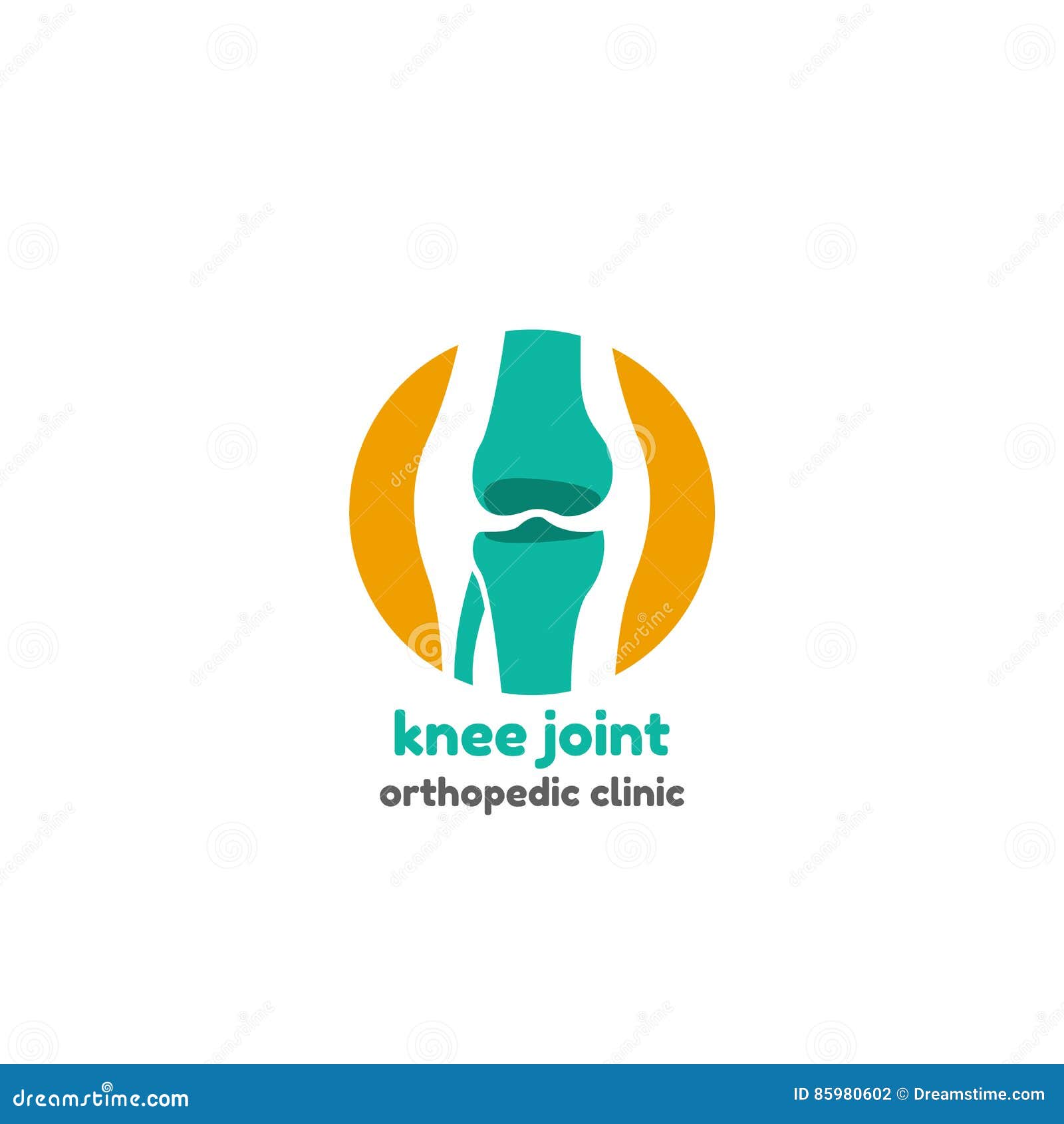 Round Symbol Of Knee Joint Bones Vector Illustration | CartoonDealer ...