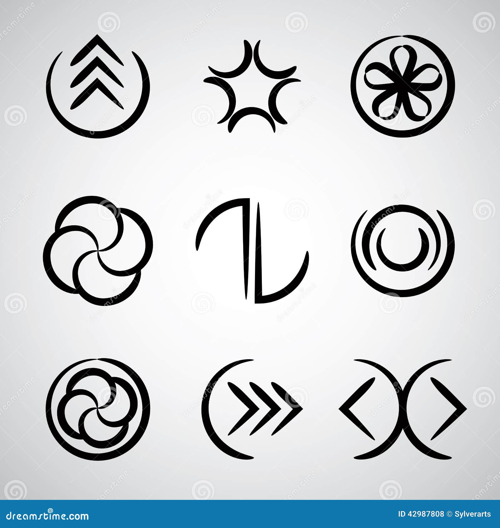 Round symbols set. stock vector. Illustration of graphic - 42987808