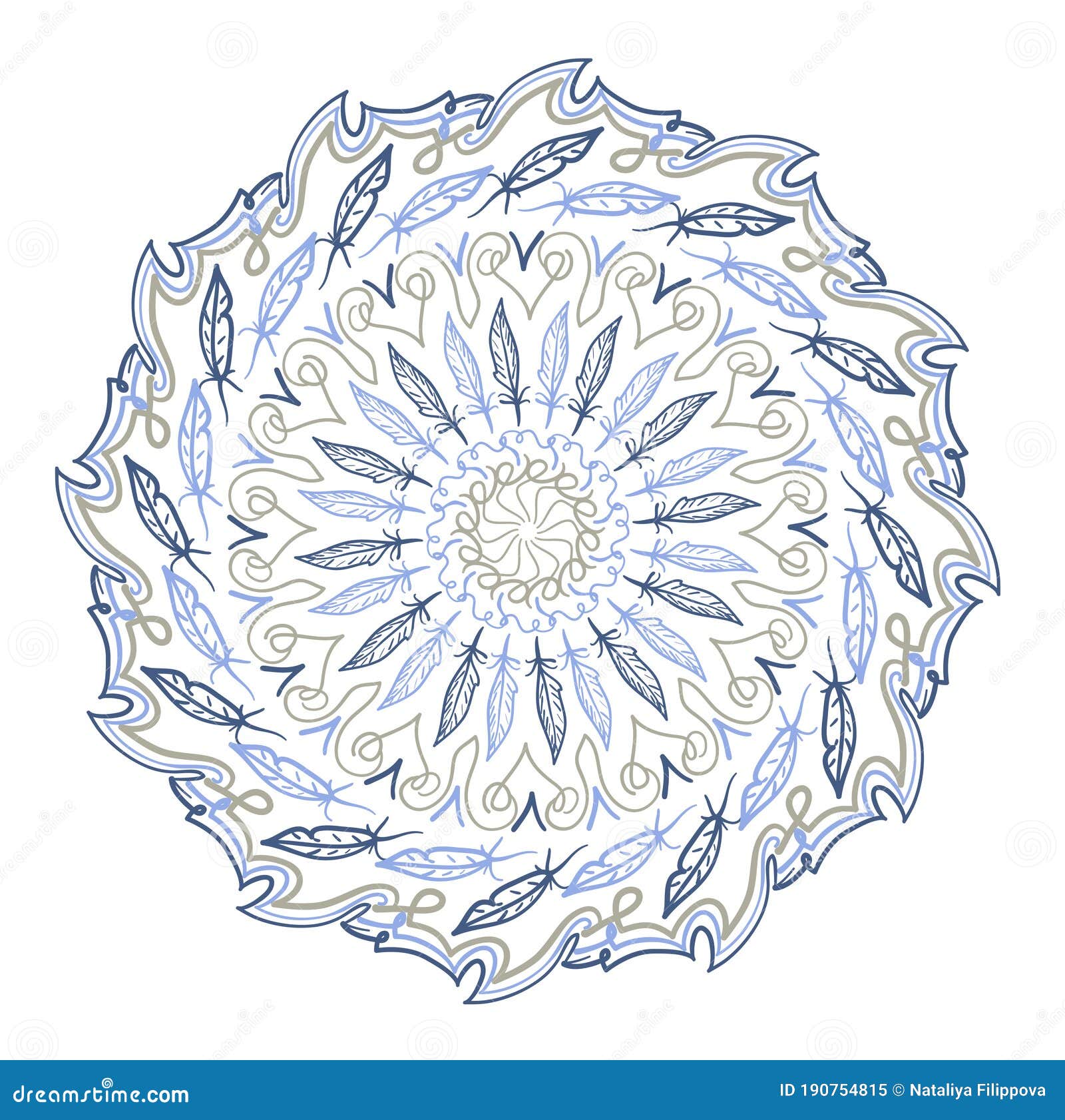 Round symmetrical pattern stock vector. Illustration of geometric ...