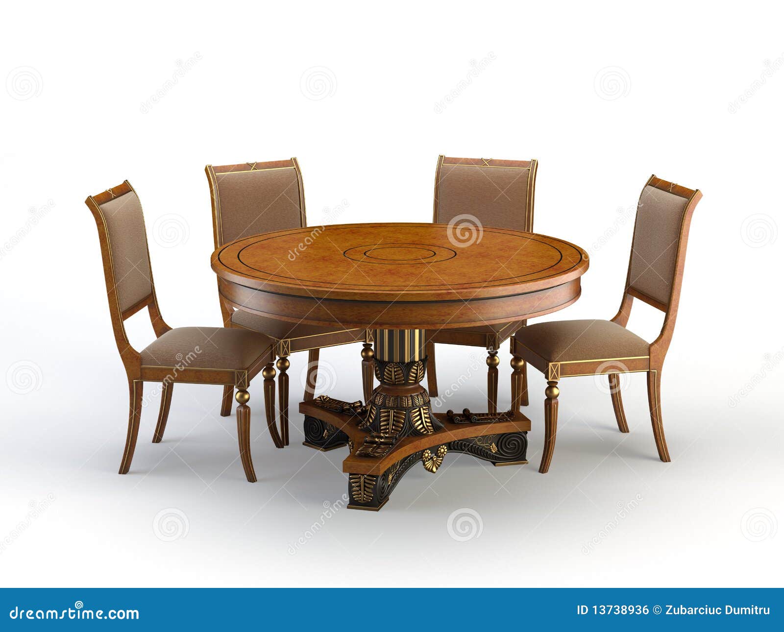 Round table stock illustration. Illustration of wood - 13738936