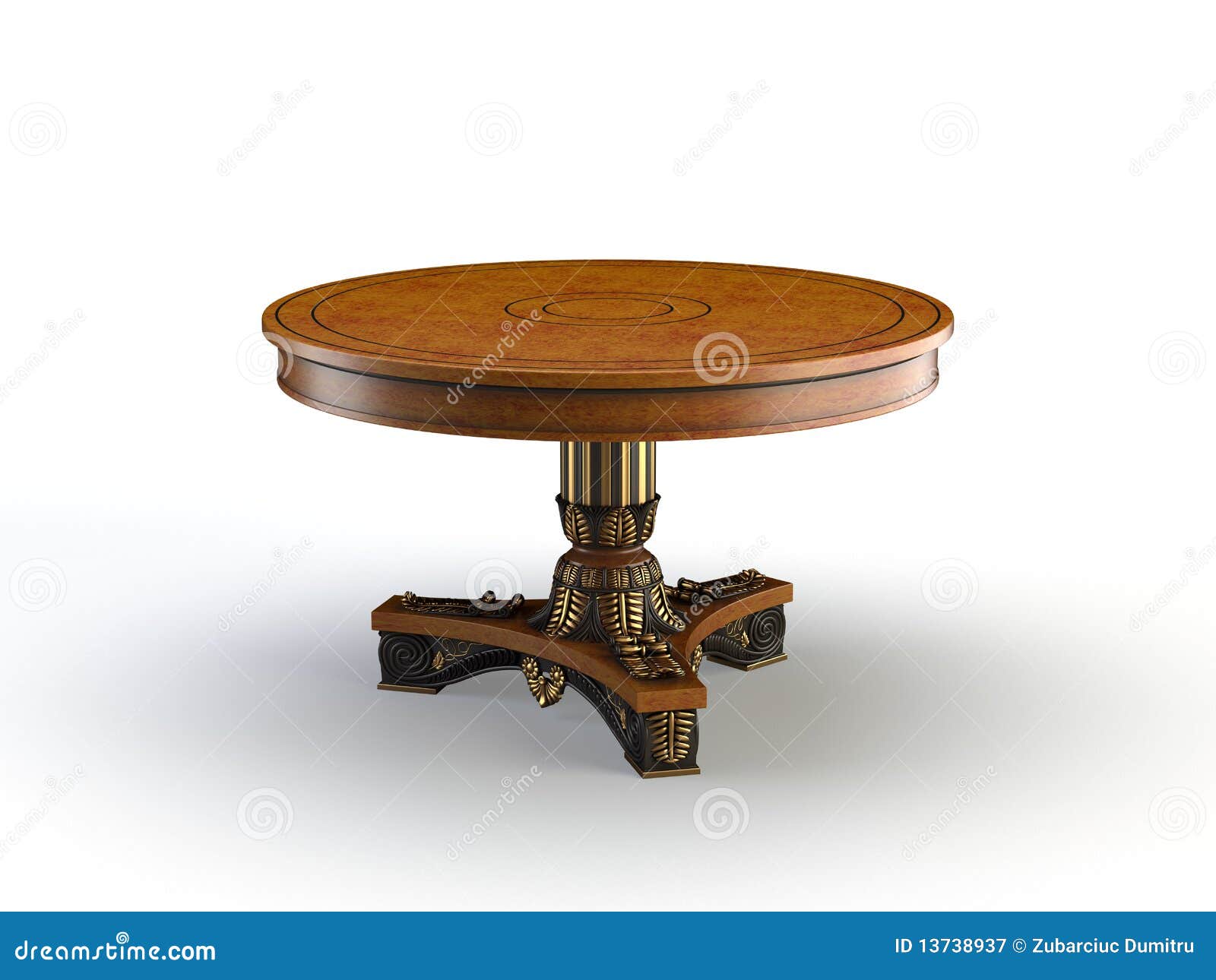 Round table stock illustration. Illustration of brown - 13738937