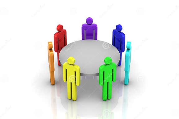 Round table stock illustration. Illustration of white - 29437146