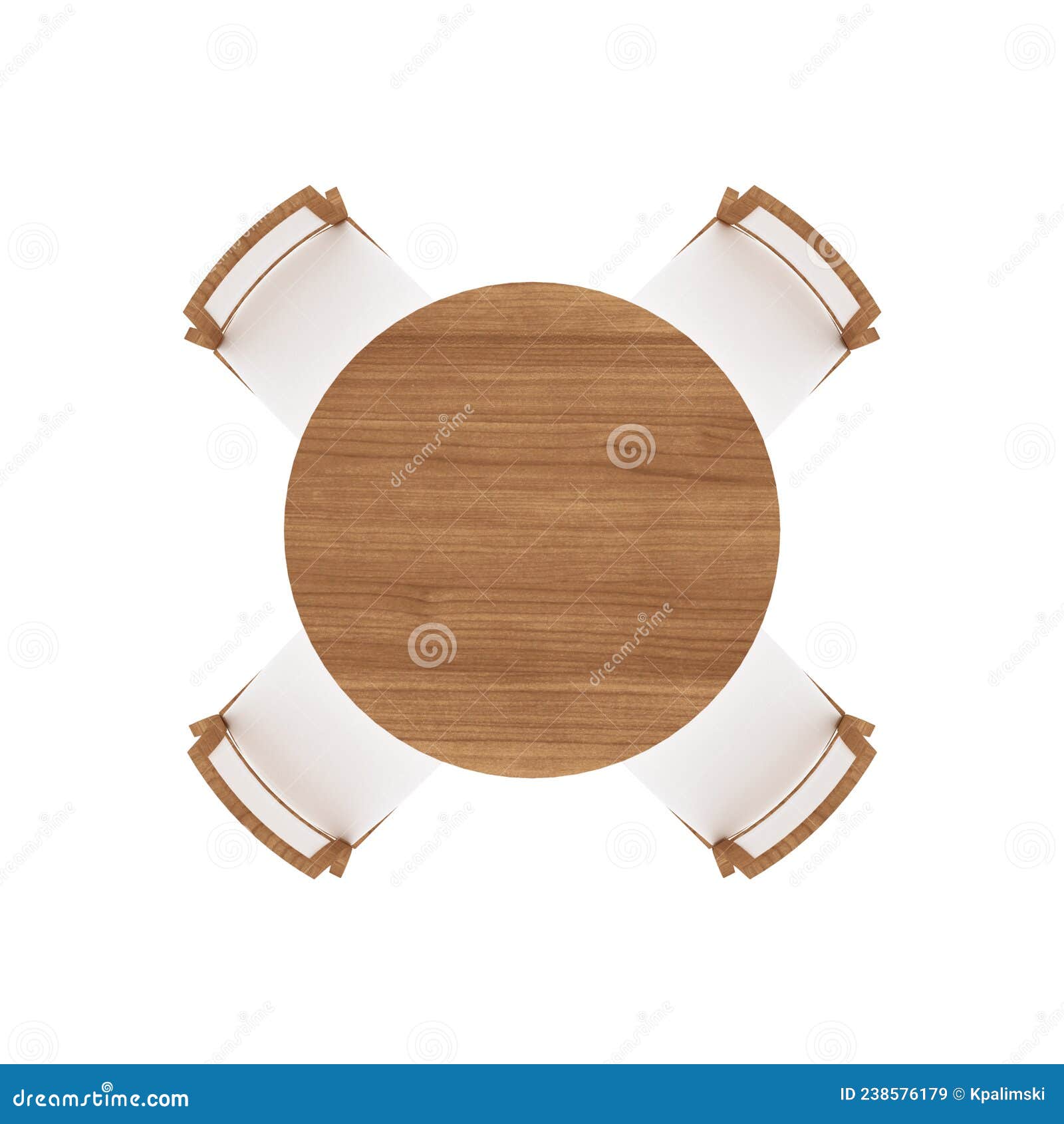 Round Dining Table Top View