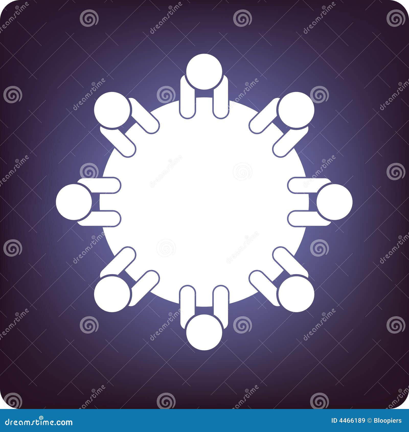 Round table discussion stock vector. Illustration of blue - 4466189