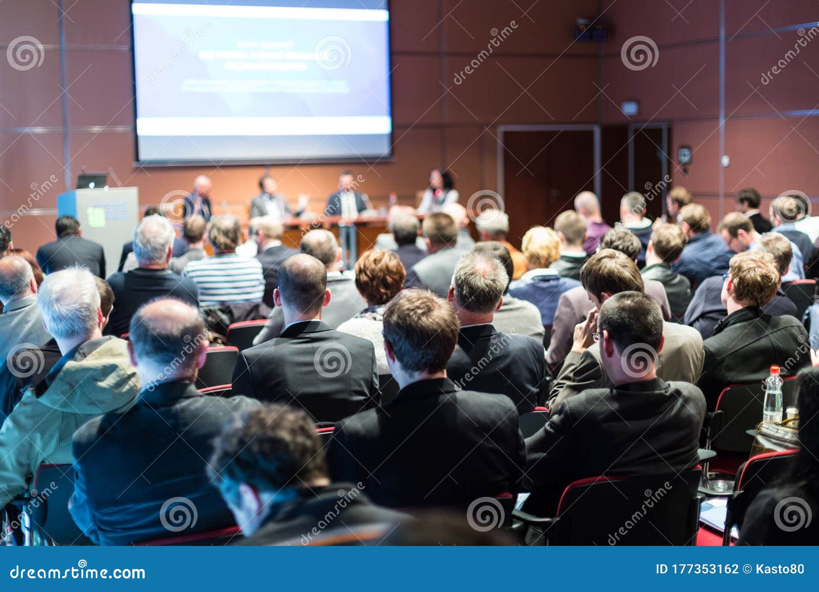 Round Table Discussion at Business Conference Event. Editorial ...
