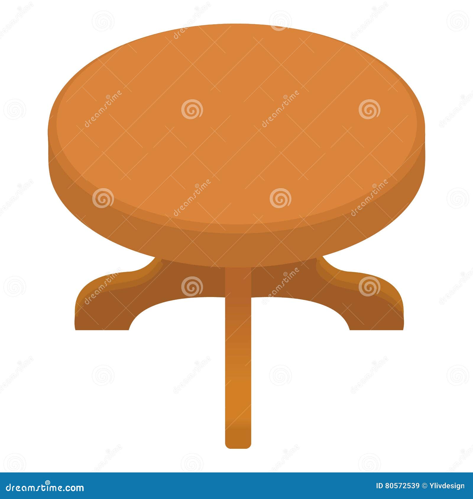 Round Table Icon, Cartoon Style Stock Vector - Illustration of home ...