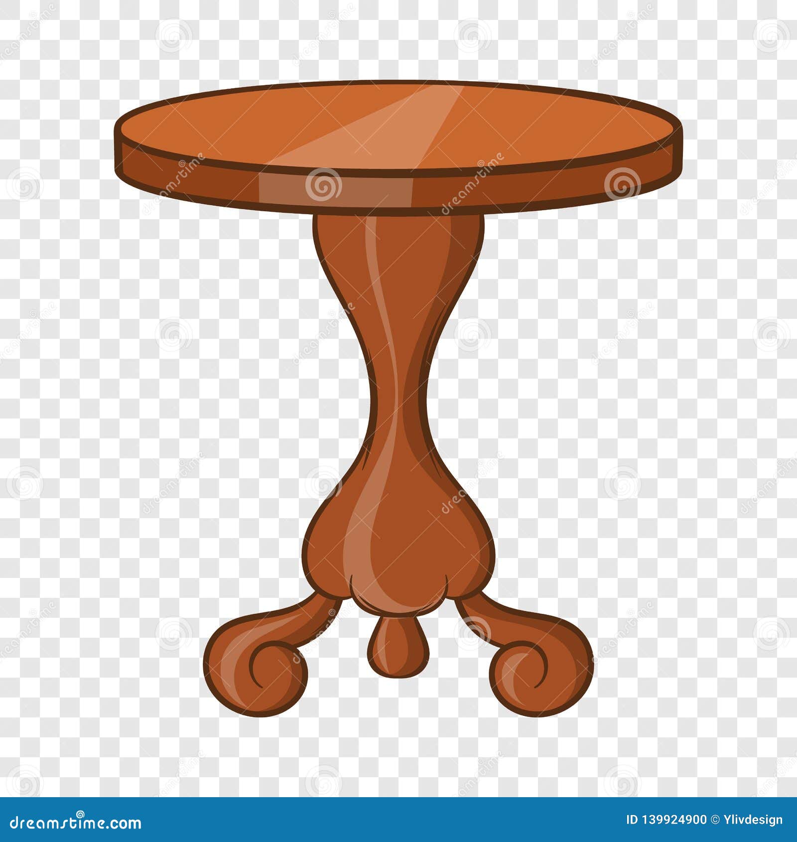 Round Table Icon, Cartoon Style Stock Vector - Illustration of element ...