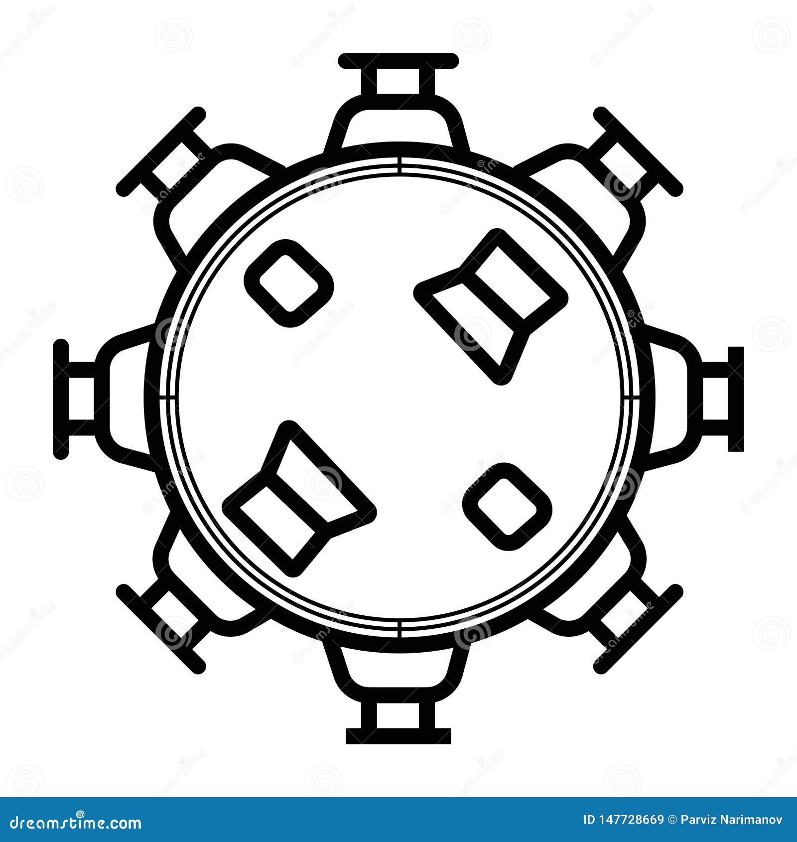 Round Table Icon, Vector Illustration Stock Vector - Illustration of ...