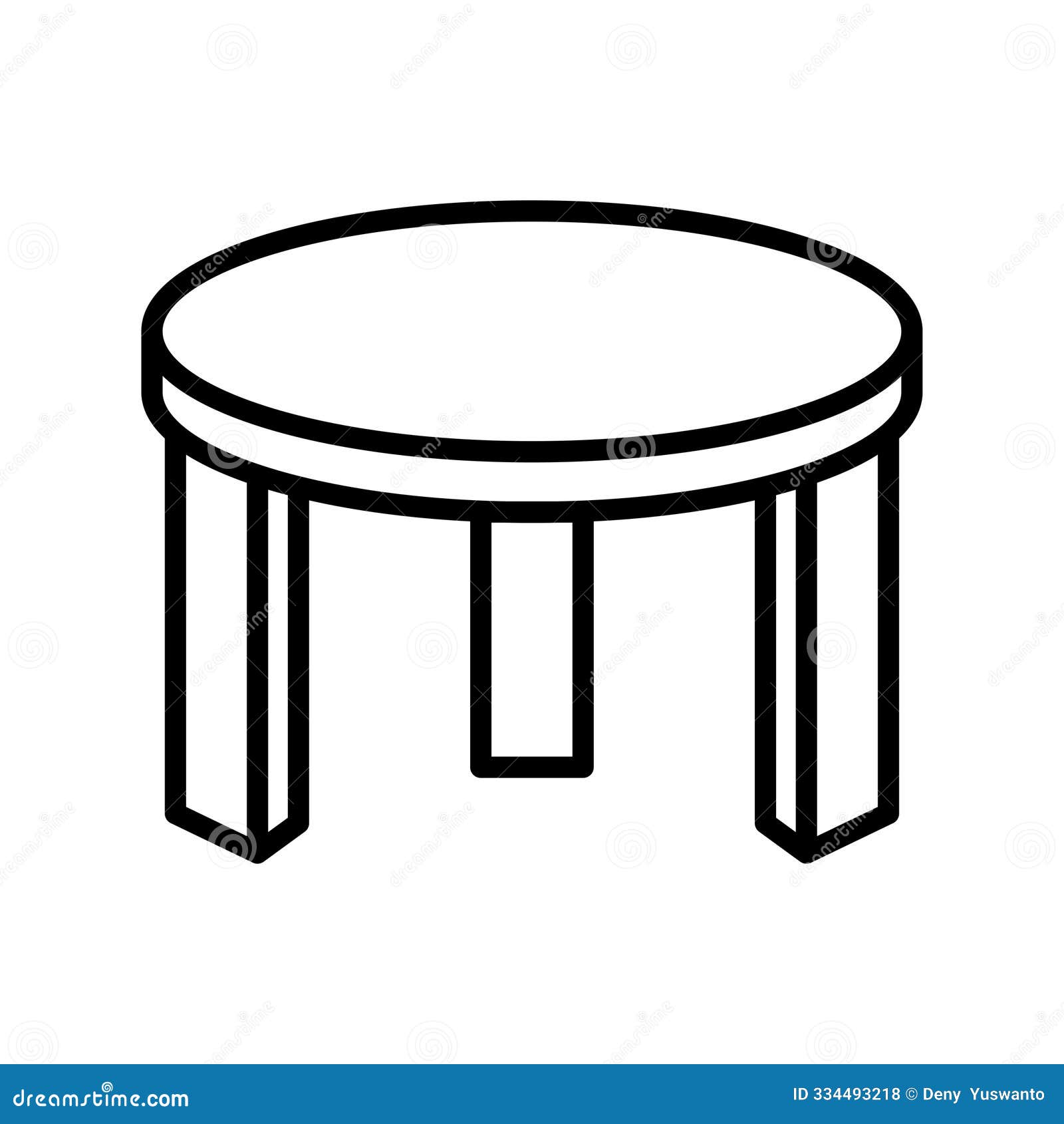 Round Table Icon Vector on Trendy Design Stock Vector - Illustration of ...