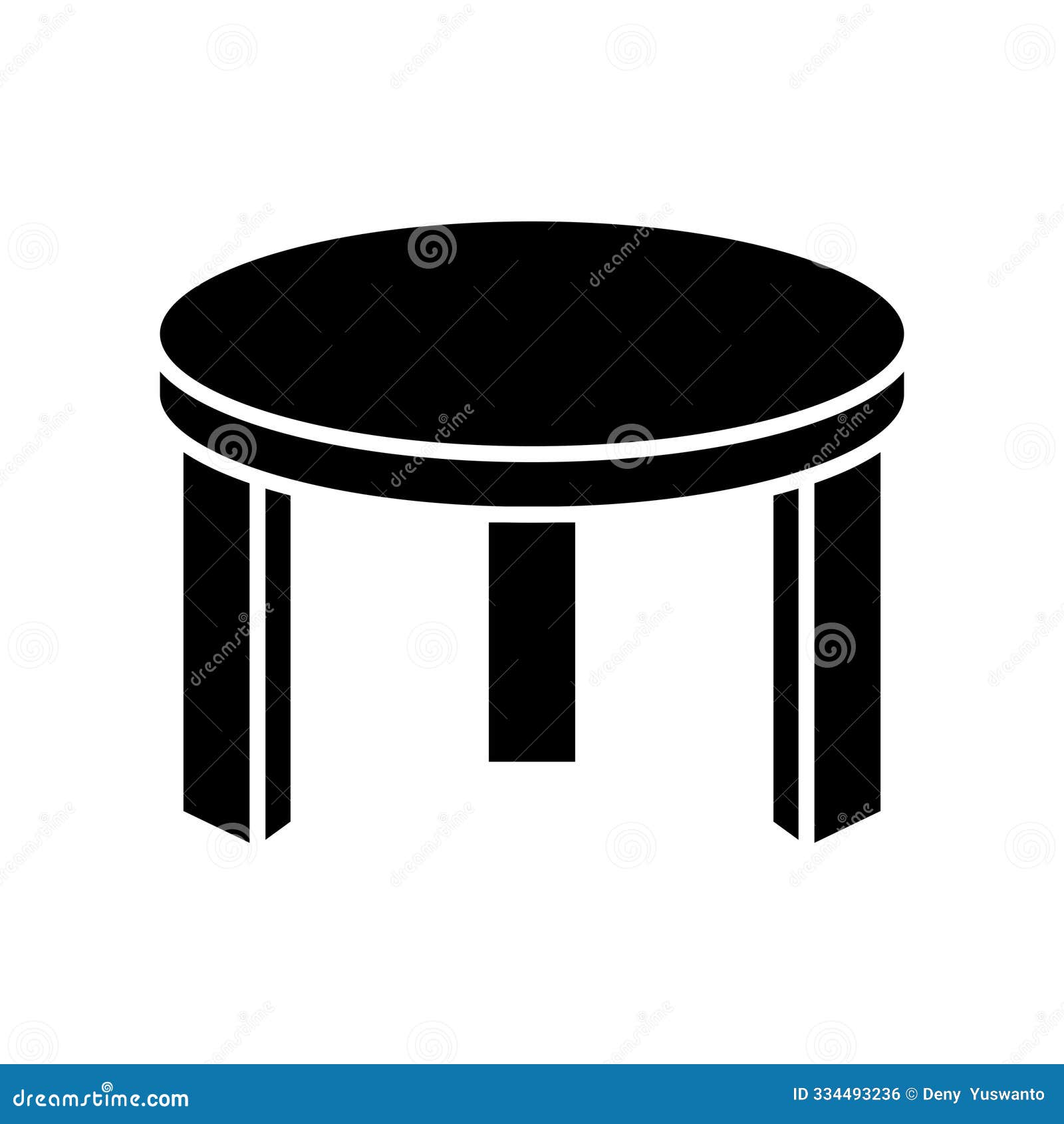 Round Table Icon Vector on Trendy Design Stock Vector - Illustration of ...
