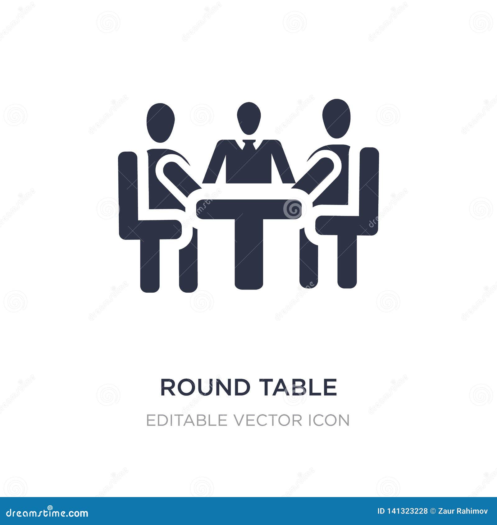 Round Table Icon on White Background. Simple Element Illustration from ...