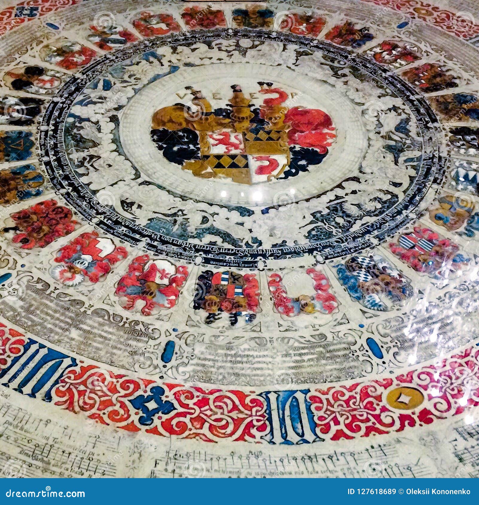 Round table stock image. Image of ceramics, design, arthur - 127618689