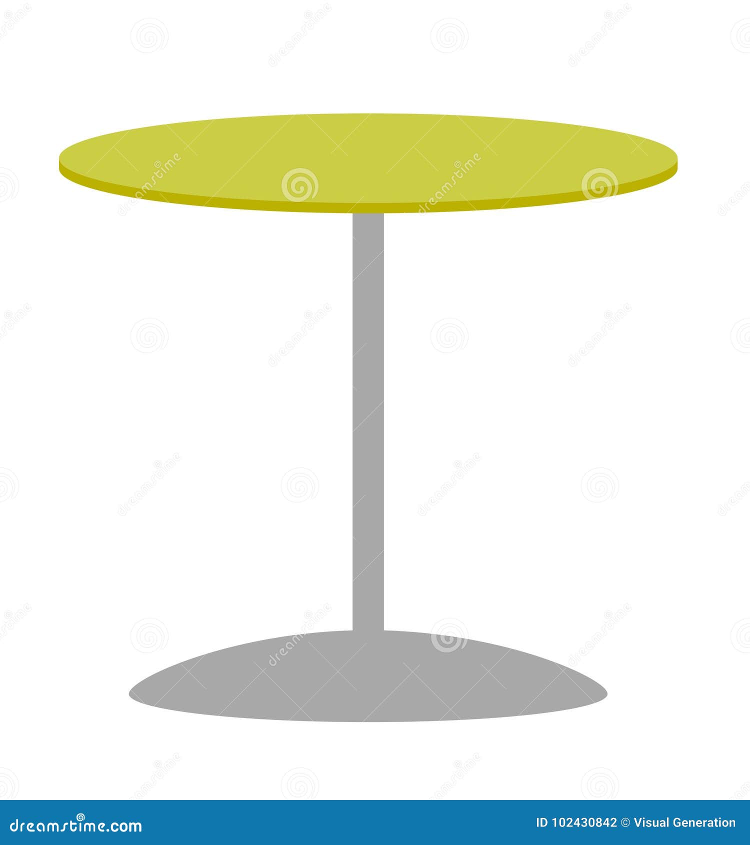 Round Table Vector Cartoon Illustration. Stock Vector - Illustration of ...