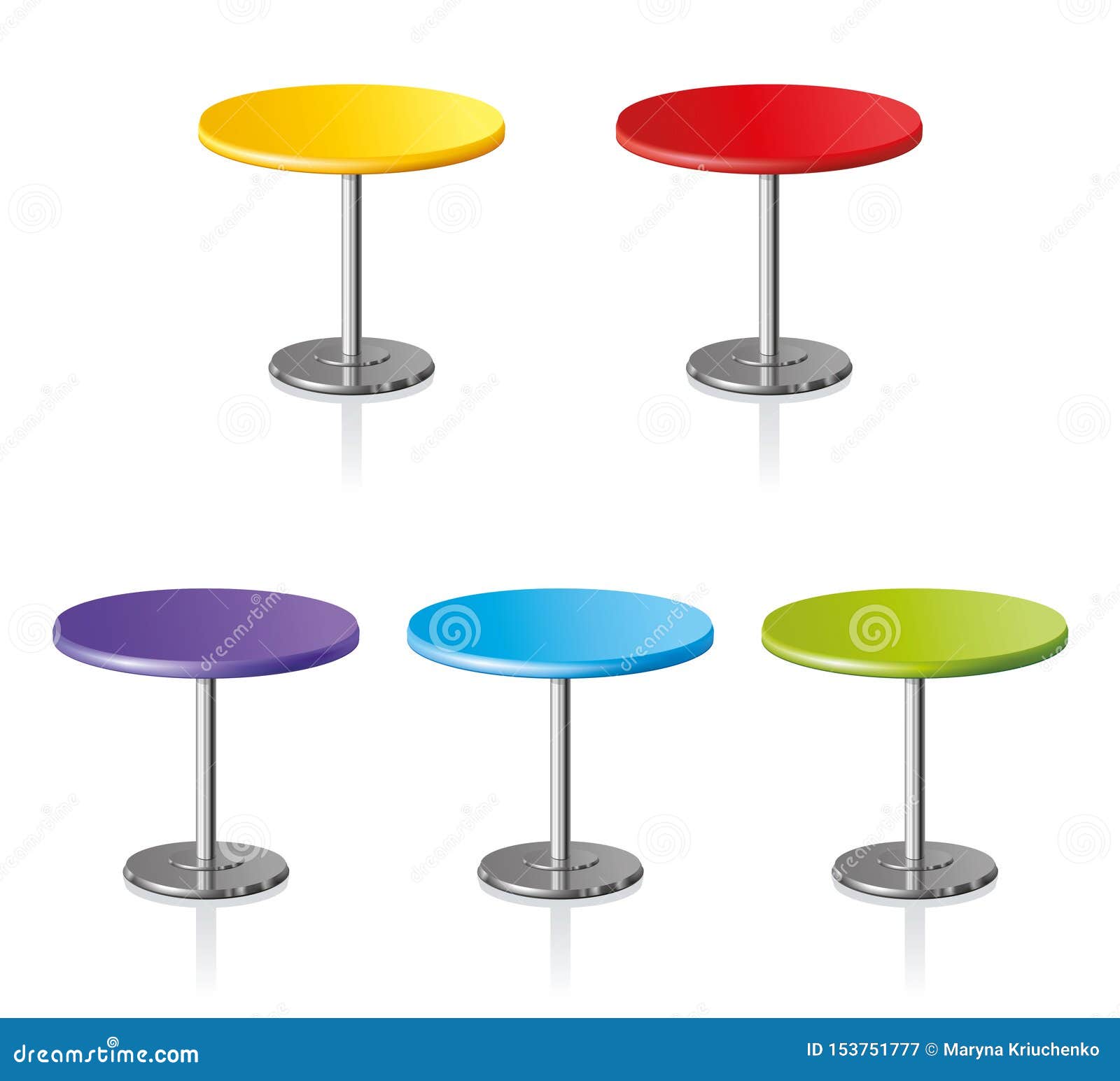 Round Table. Vector Illustration Stock Vector - Illustration of eating ...