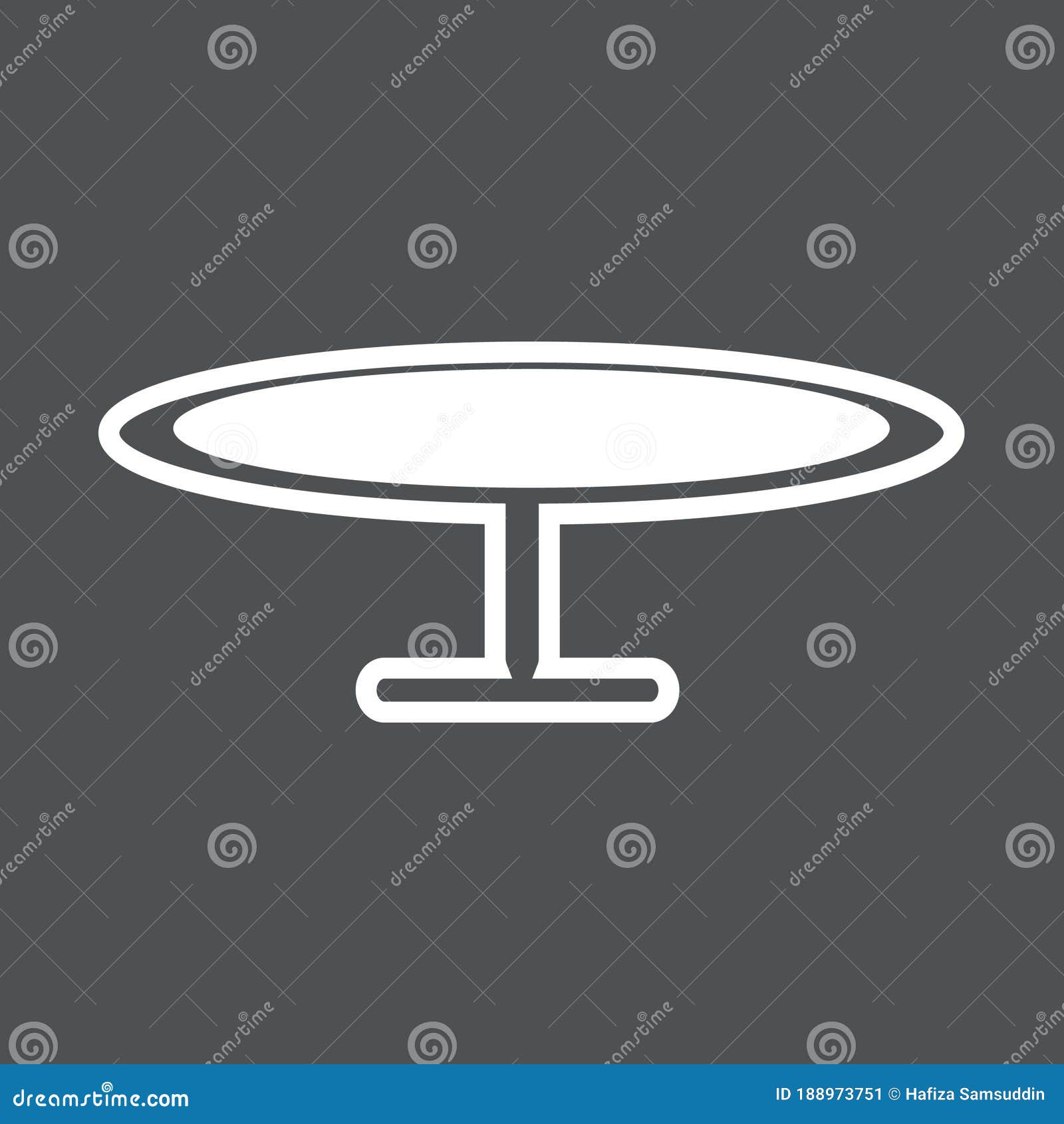 Round Table. Vector Illustration Decorative Design Stock Vector ...