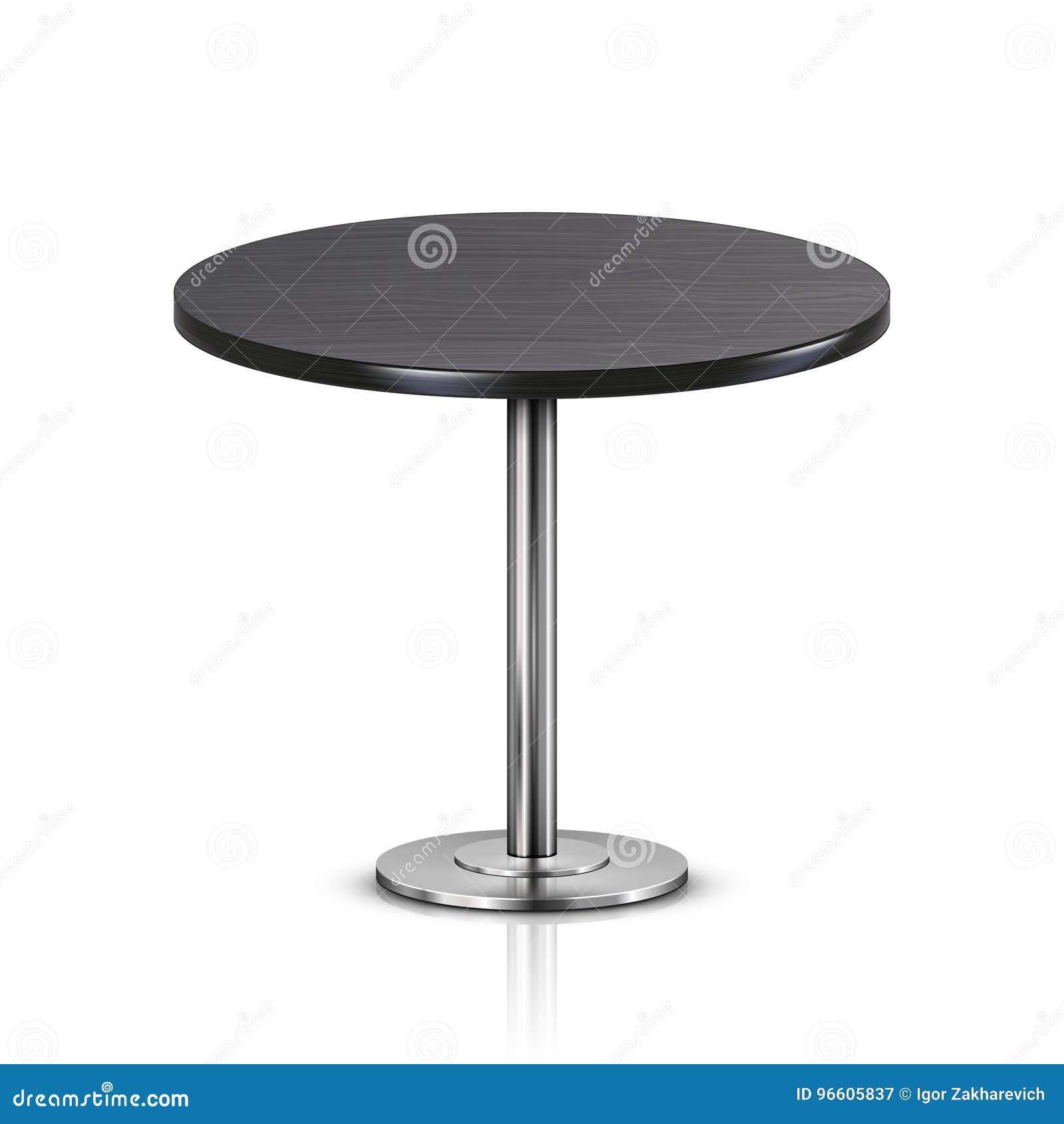 Round table. Vector stock illustration. Illustration of wooden - 96605837