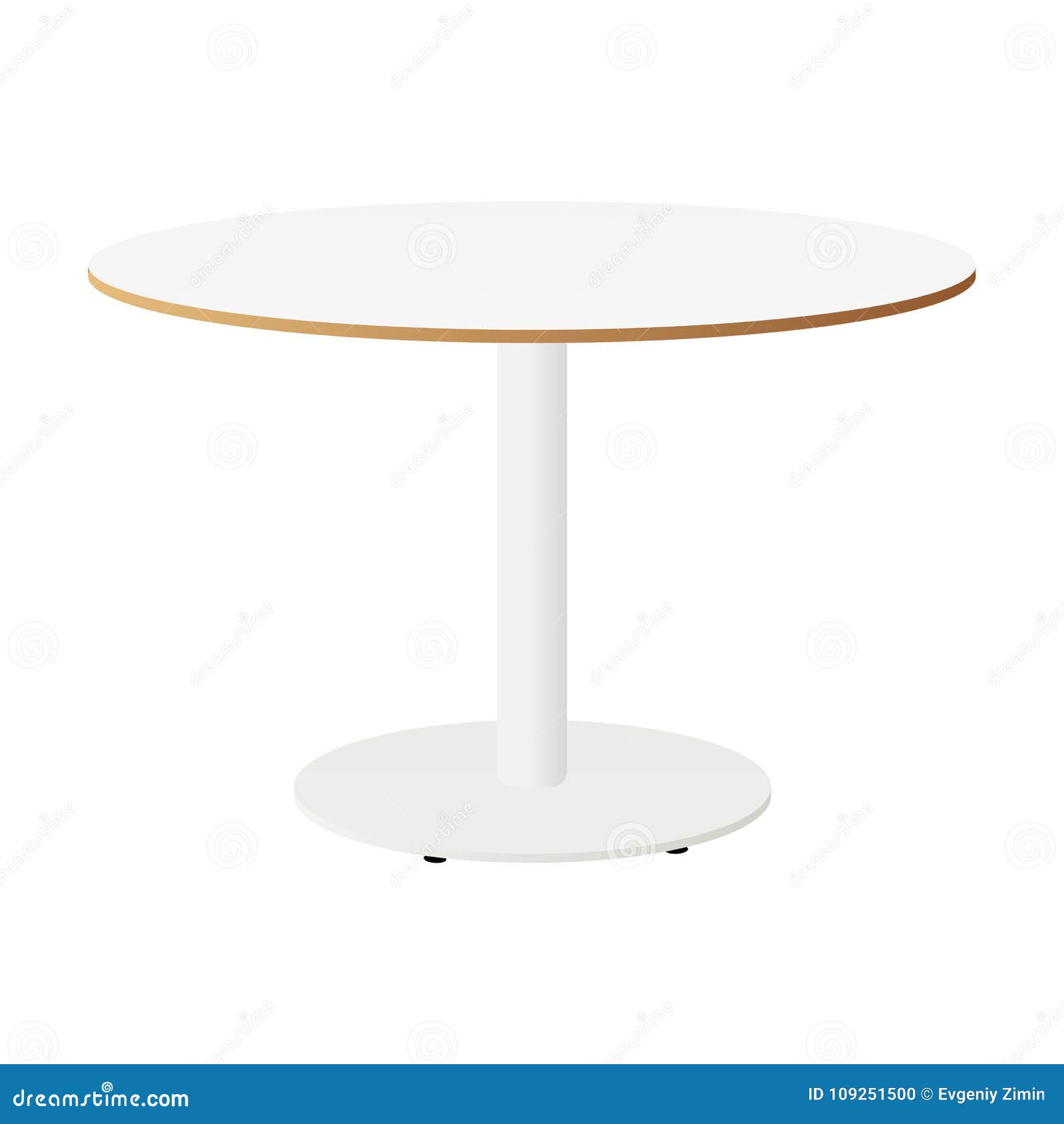 Round table stock vector. Illustration of white, table - 109251500