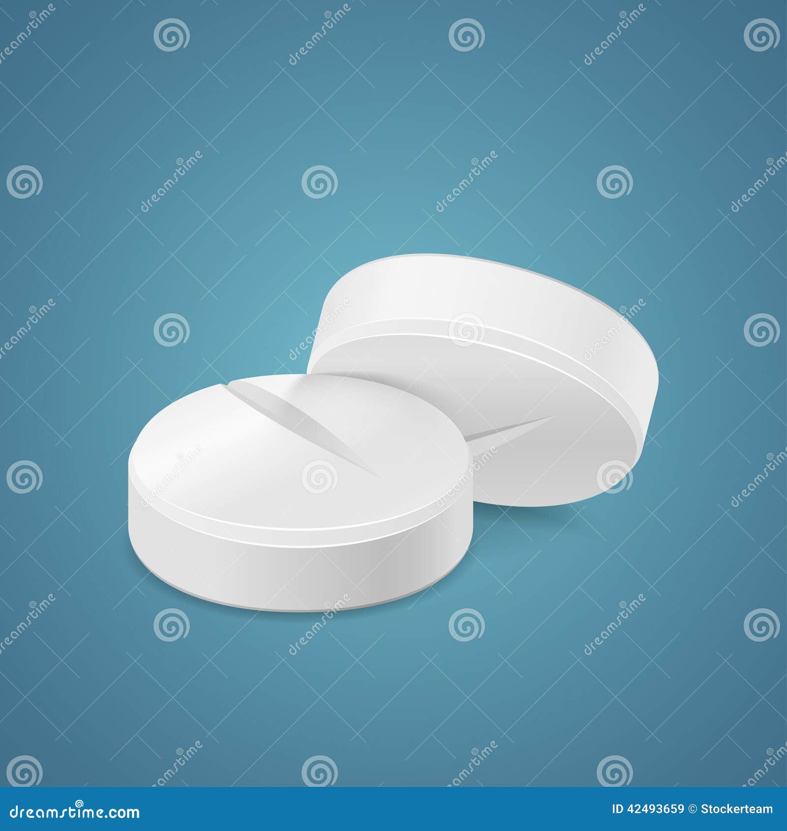 Round tablet stock vector. Illustration of object, pharmaceutics - 42493659