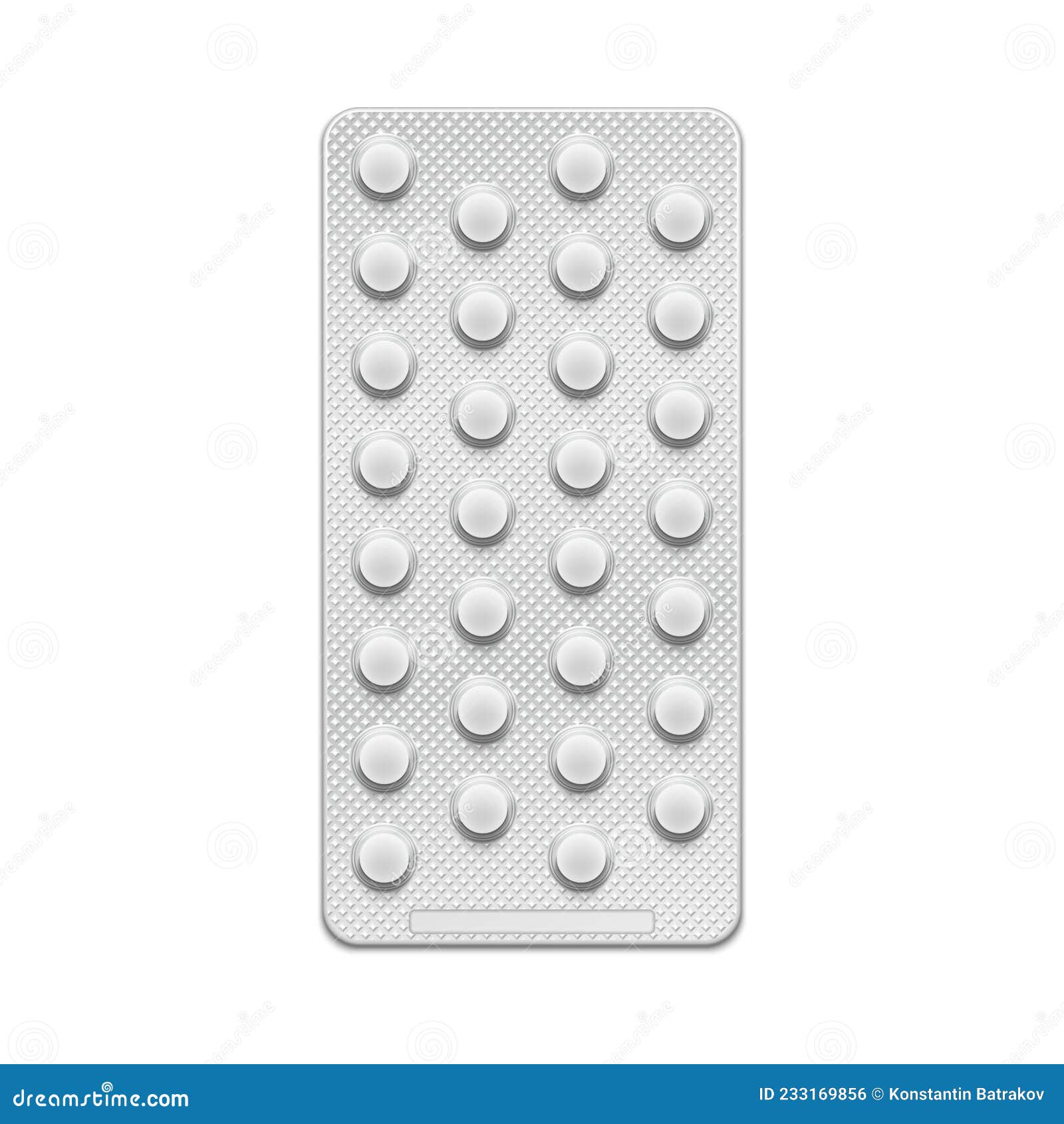 Round Tablets in Blister Pack. 30 Tablets Per Pack Stock Vector ...