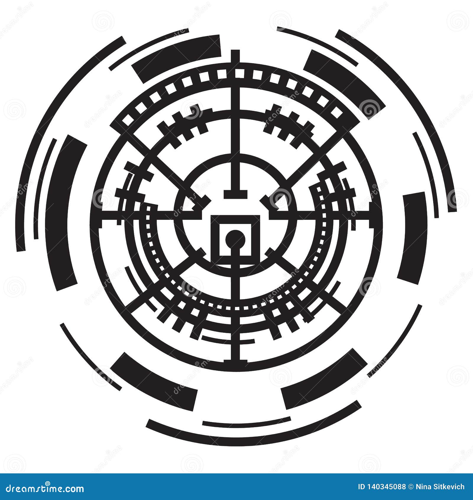 Round Target Icon, Simple Style Stock Vector - Illustration of perfect ...