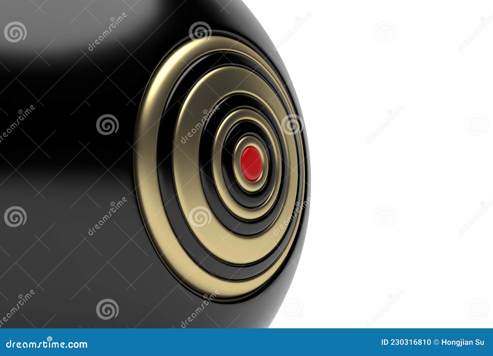 The Round Targets Isolated on White Background. 3D Rendering. 3D ...