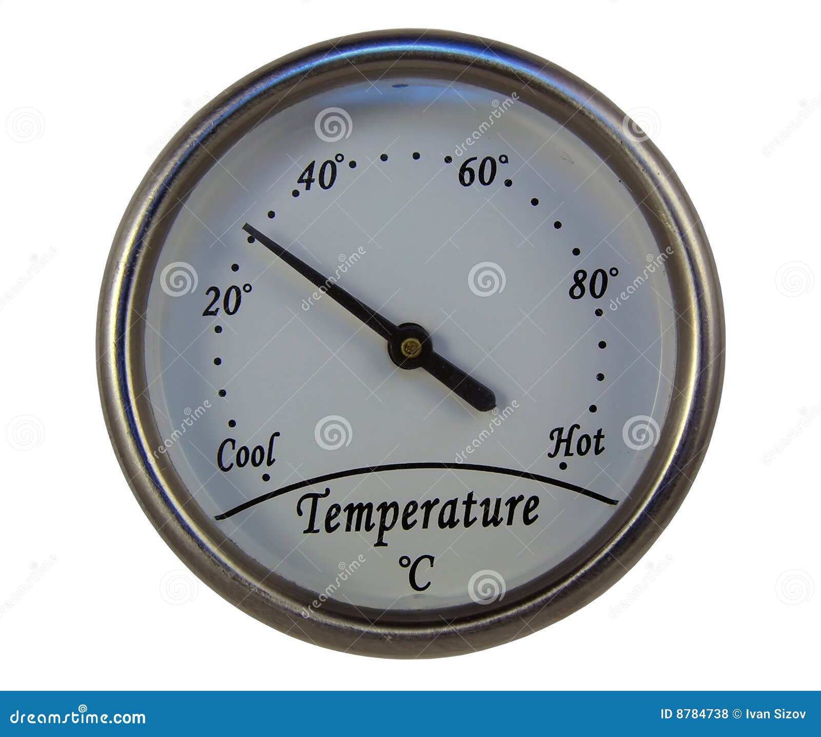 Round thermometer stock photo. Image of gauge, isolate - 8784738