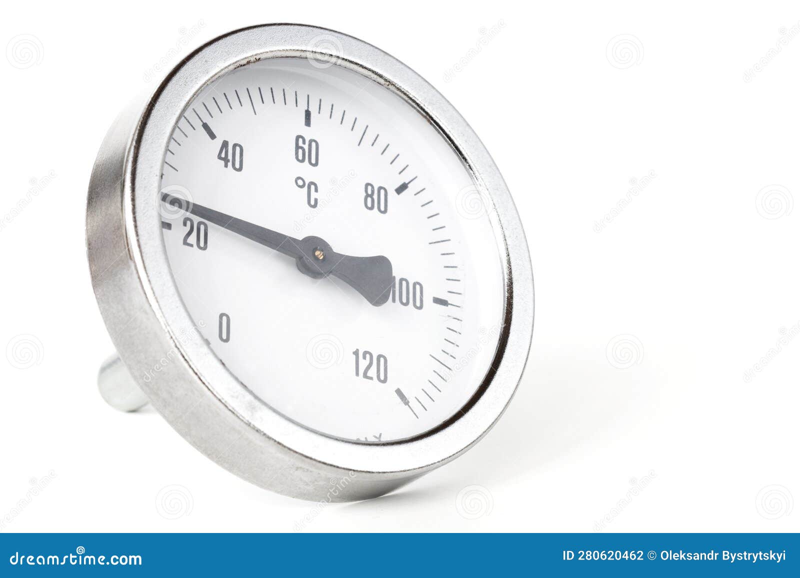 Round Thermometer, for Measuring Temperature in Water Systems Stock ...