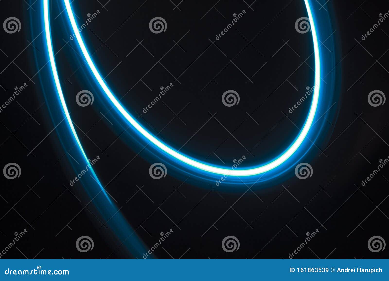 Round Thin Blue Light Lines Stock Image - Image of curve, color: 161863539