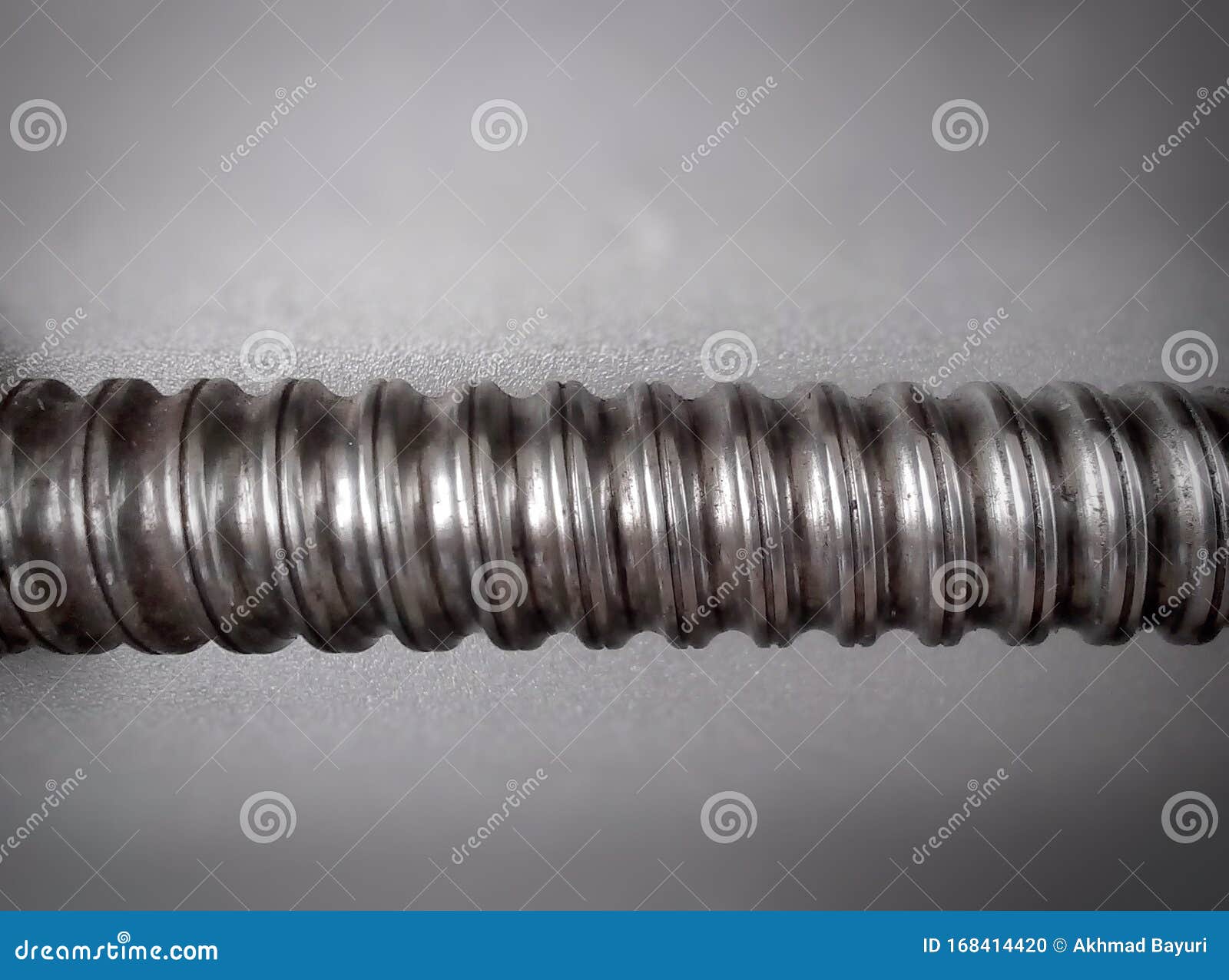 Round Threaded Iron Component of a Drilling Machine Stock Photo - Image ...