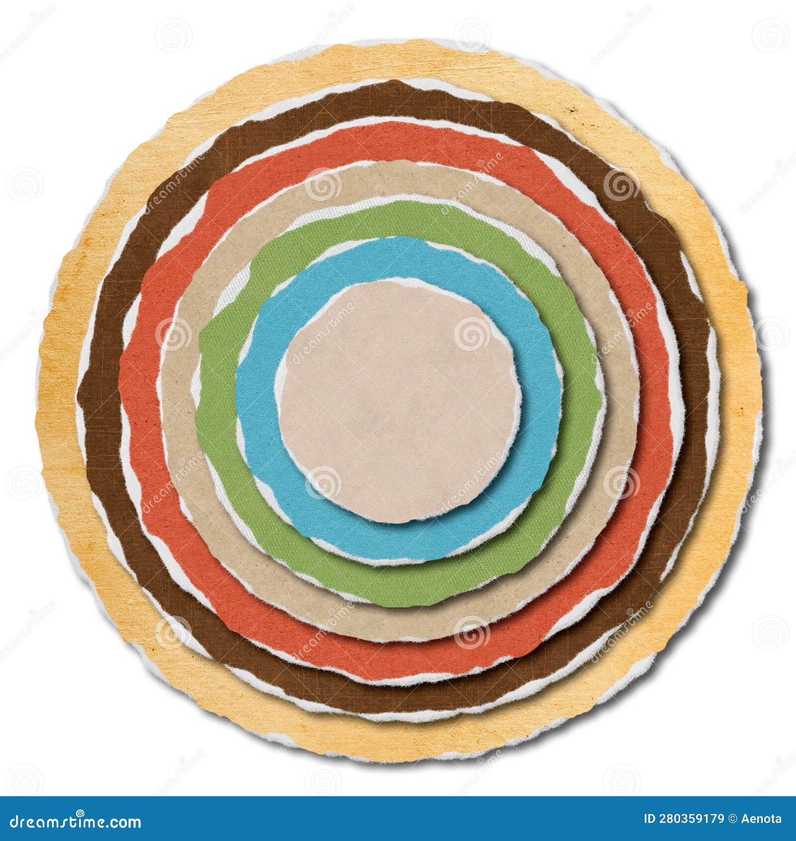 Round torn paper pyramid stock illustration. Illustration of jumble ...