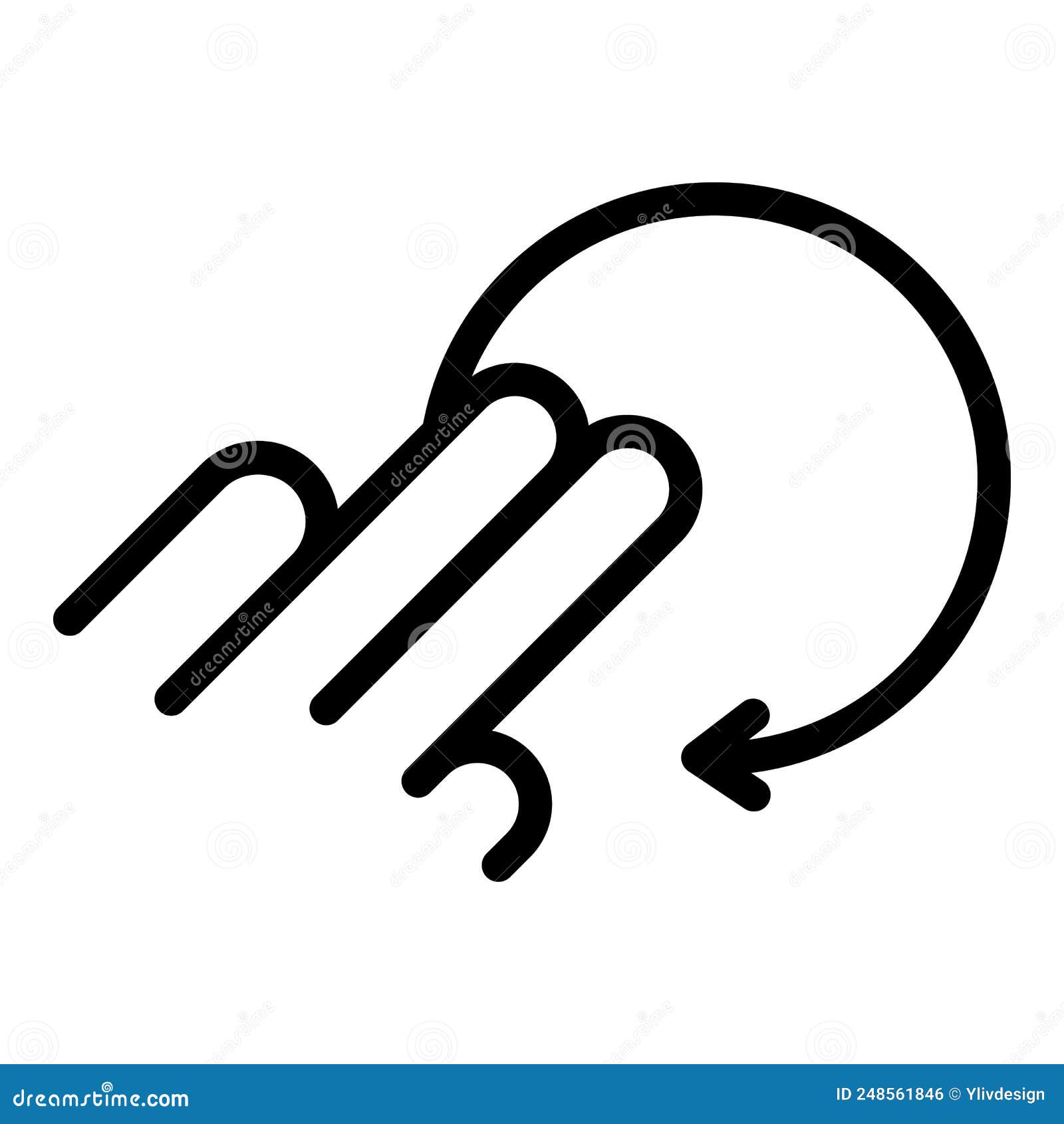 Round Touch Icon Outline Vector. Digital Screen Stock Vector ...